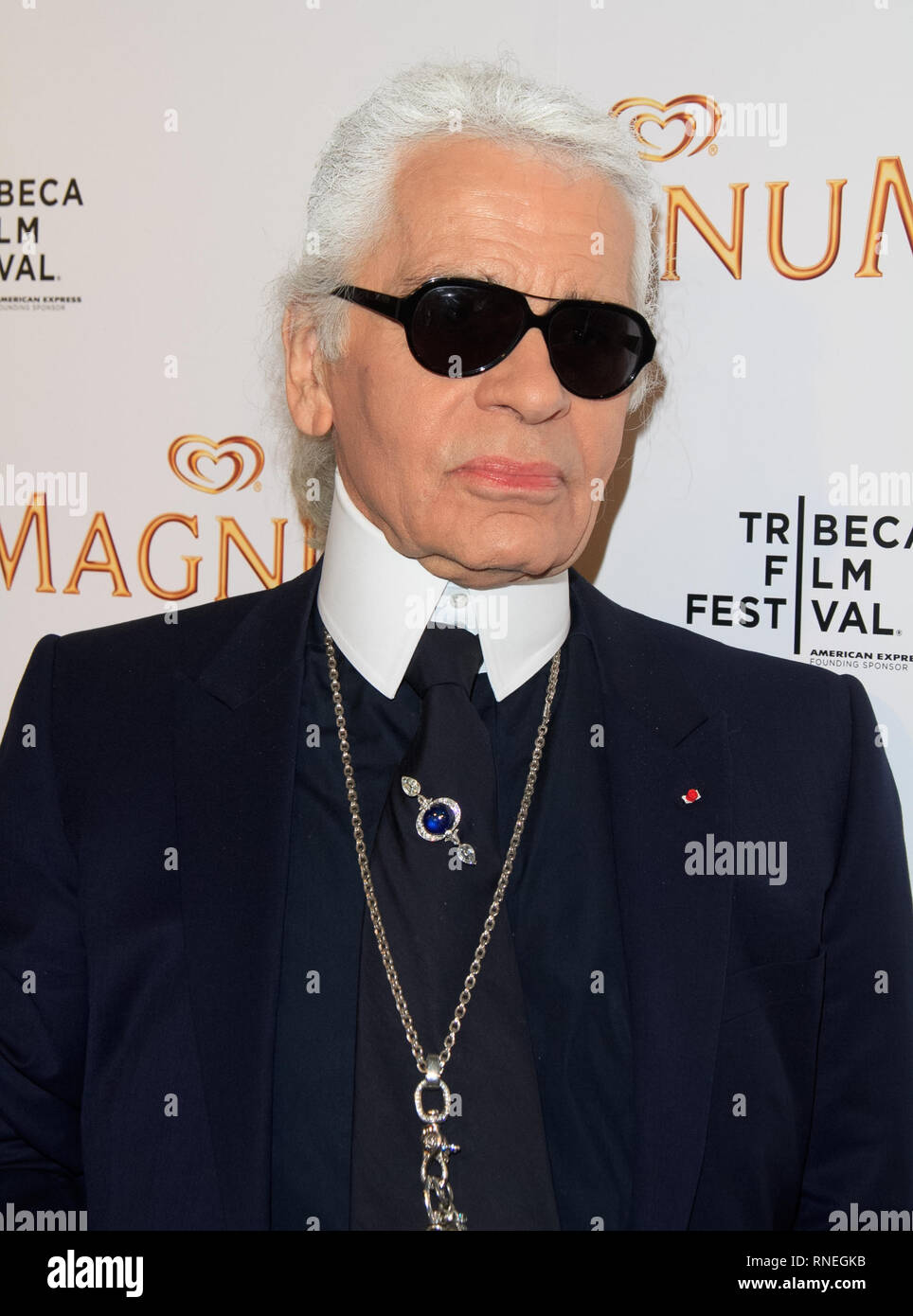 Designer Karl Lagerfeld attend the debut of Karl Lagerfeld & Rachel ...