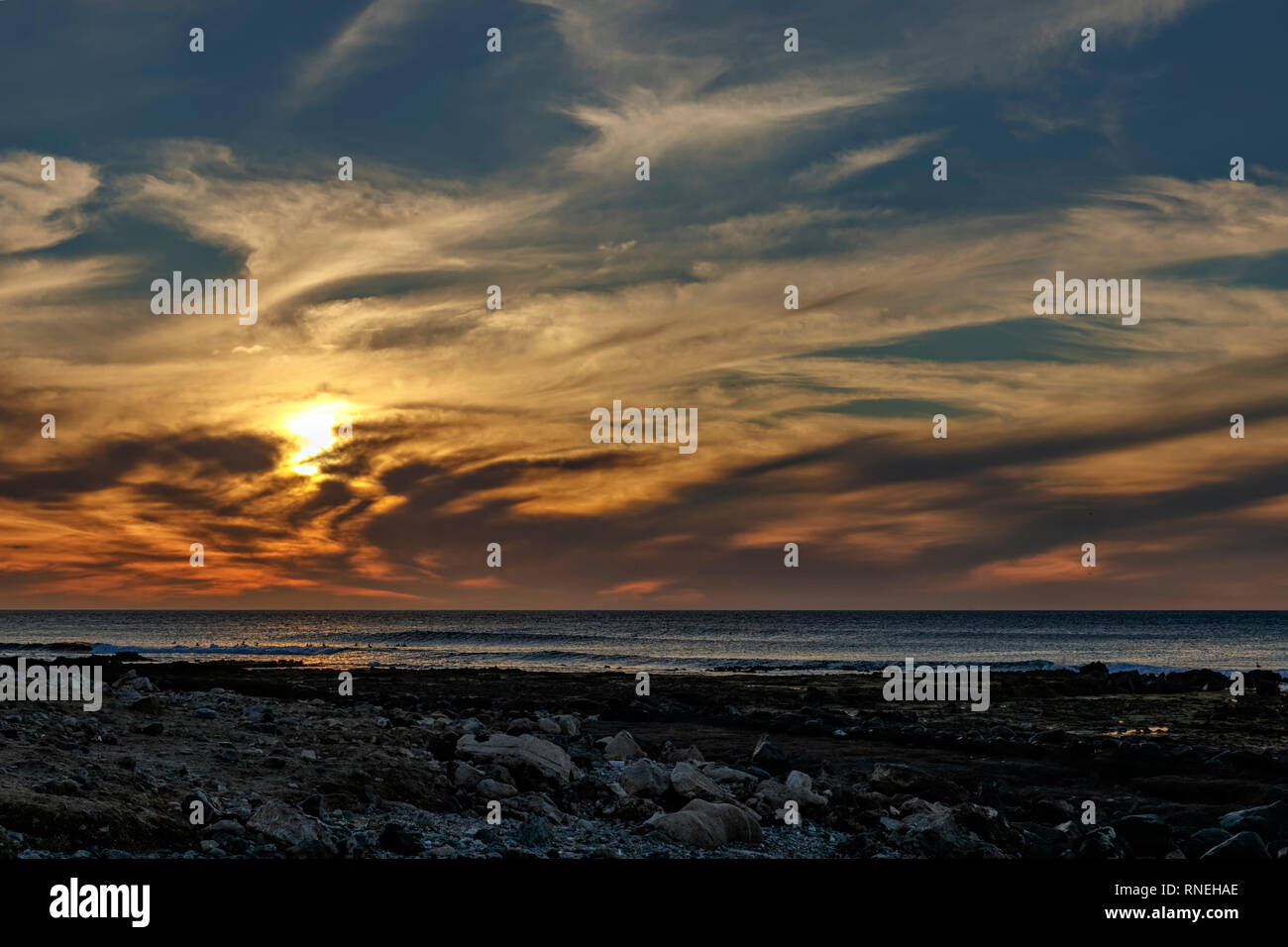 landscape at sunset Stock Photo - Alamy