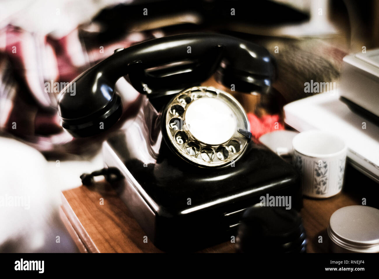 Old telephone with dials Stock Photo - Alamy