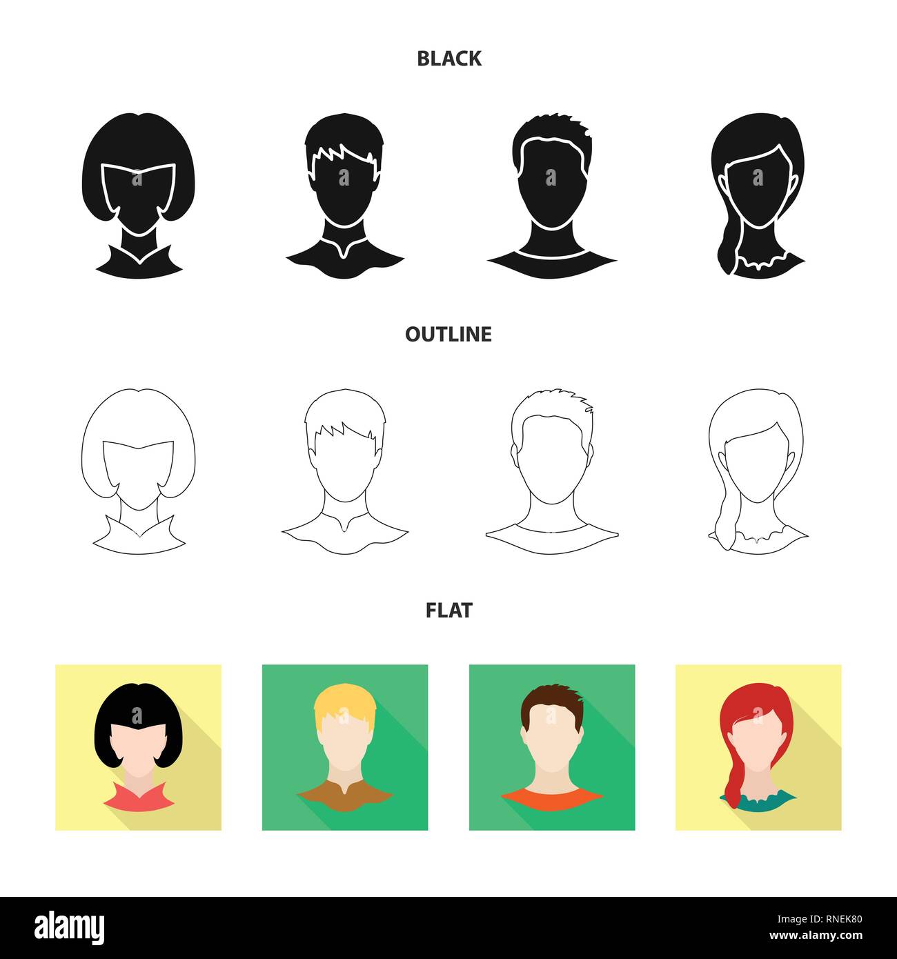 Vector illustration of professional and photo symbol. Collection of ...