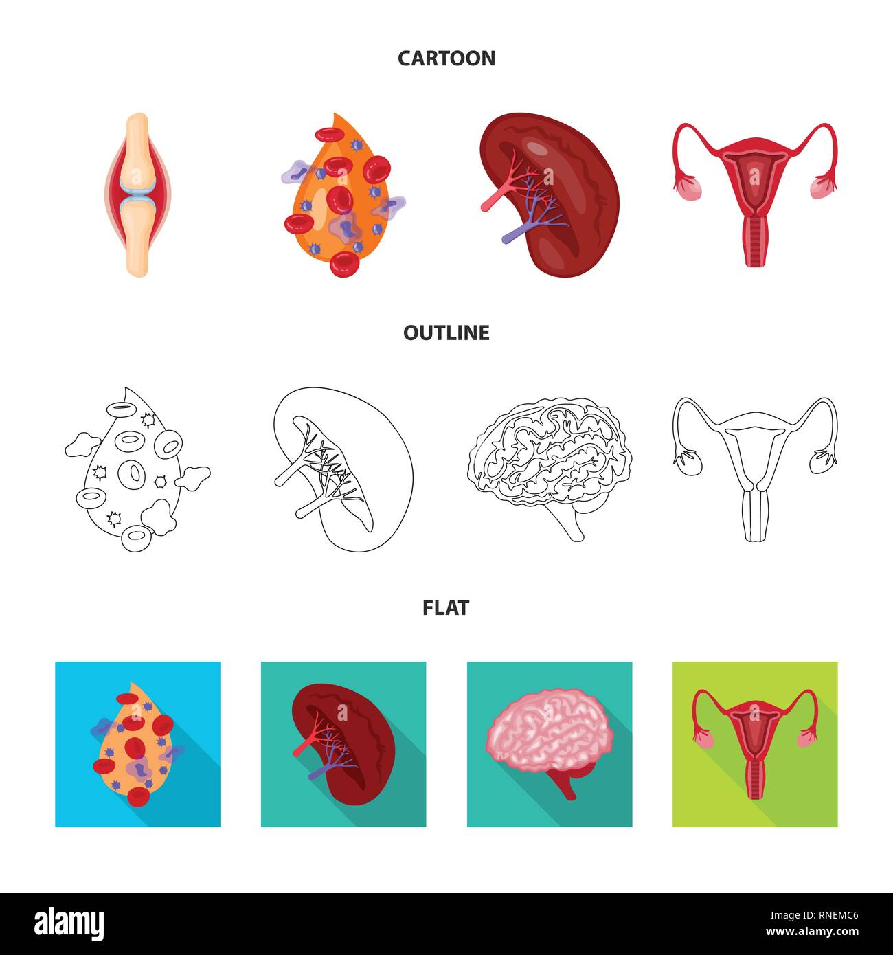 Vector illustration of biology and scientific icon. Collection of ...