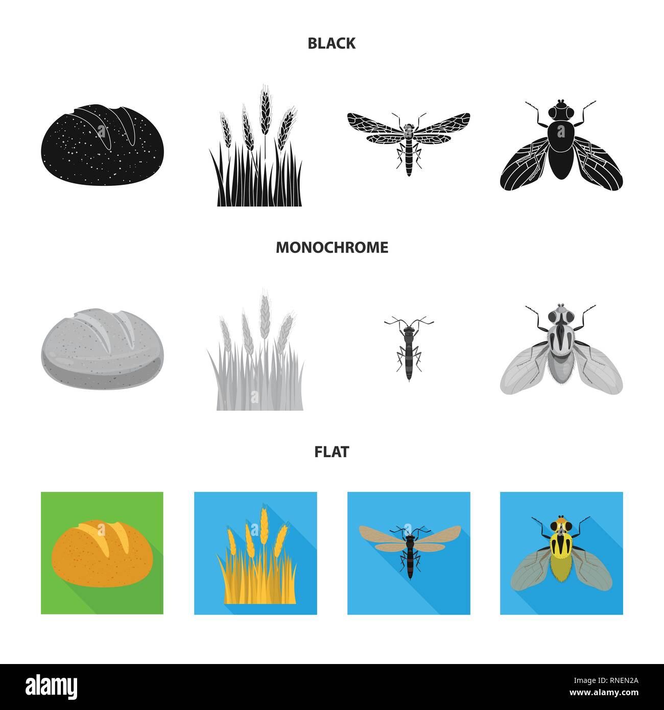Vector design of agriculture and farming symbol. Set of agriculture and ...