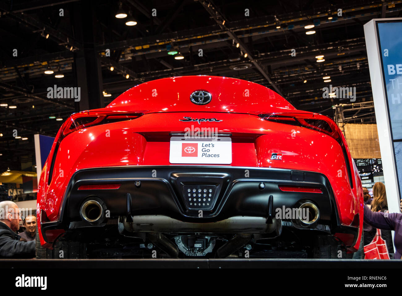 Chicago, IL, USA - February 10, 2019: 2020 Toyota Supra on display at ...