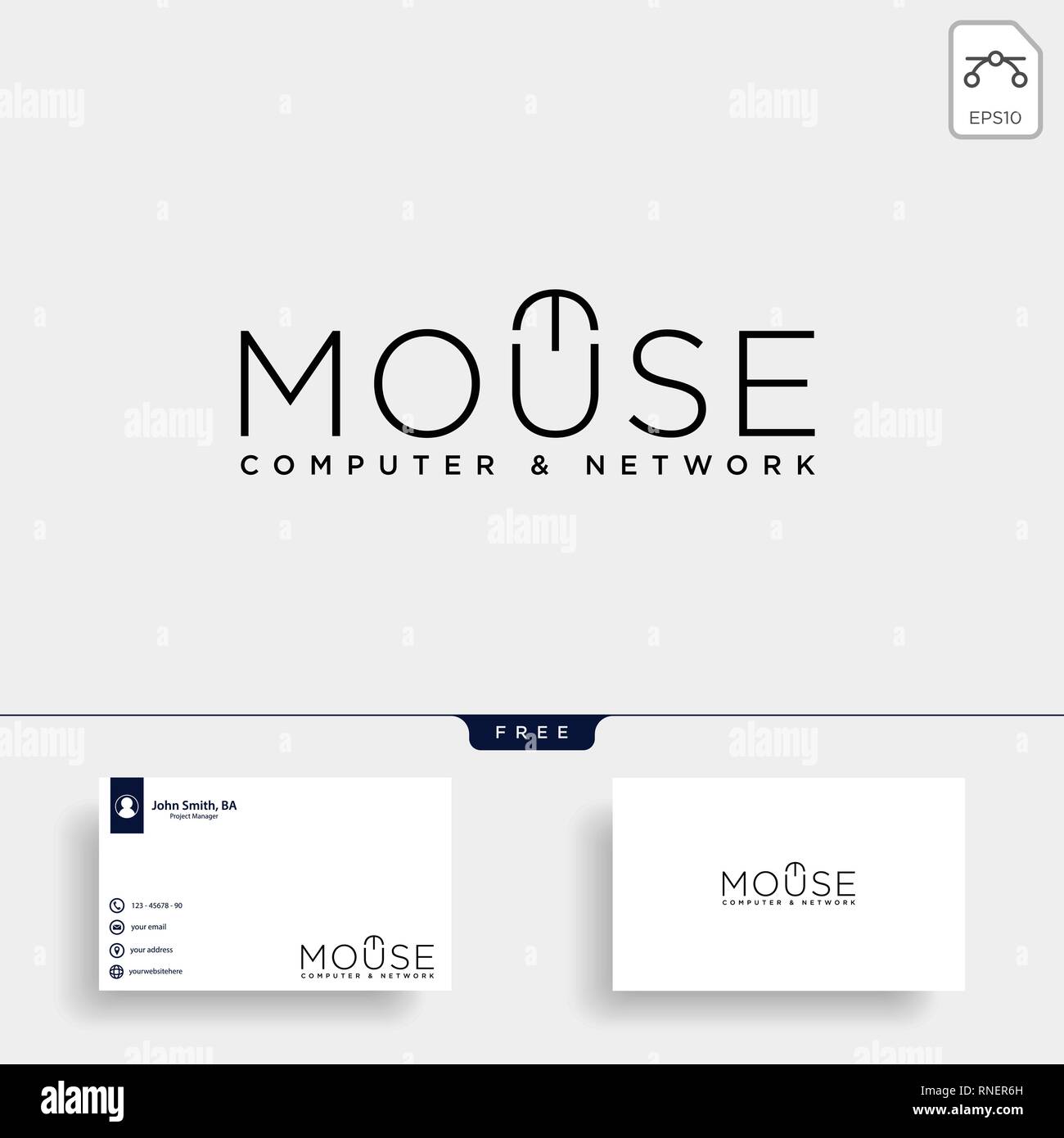 mouse typelogo text logo template vector illustration icon element ...