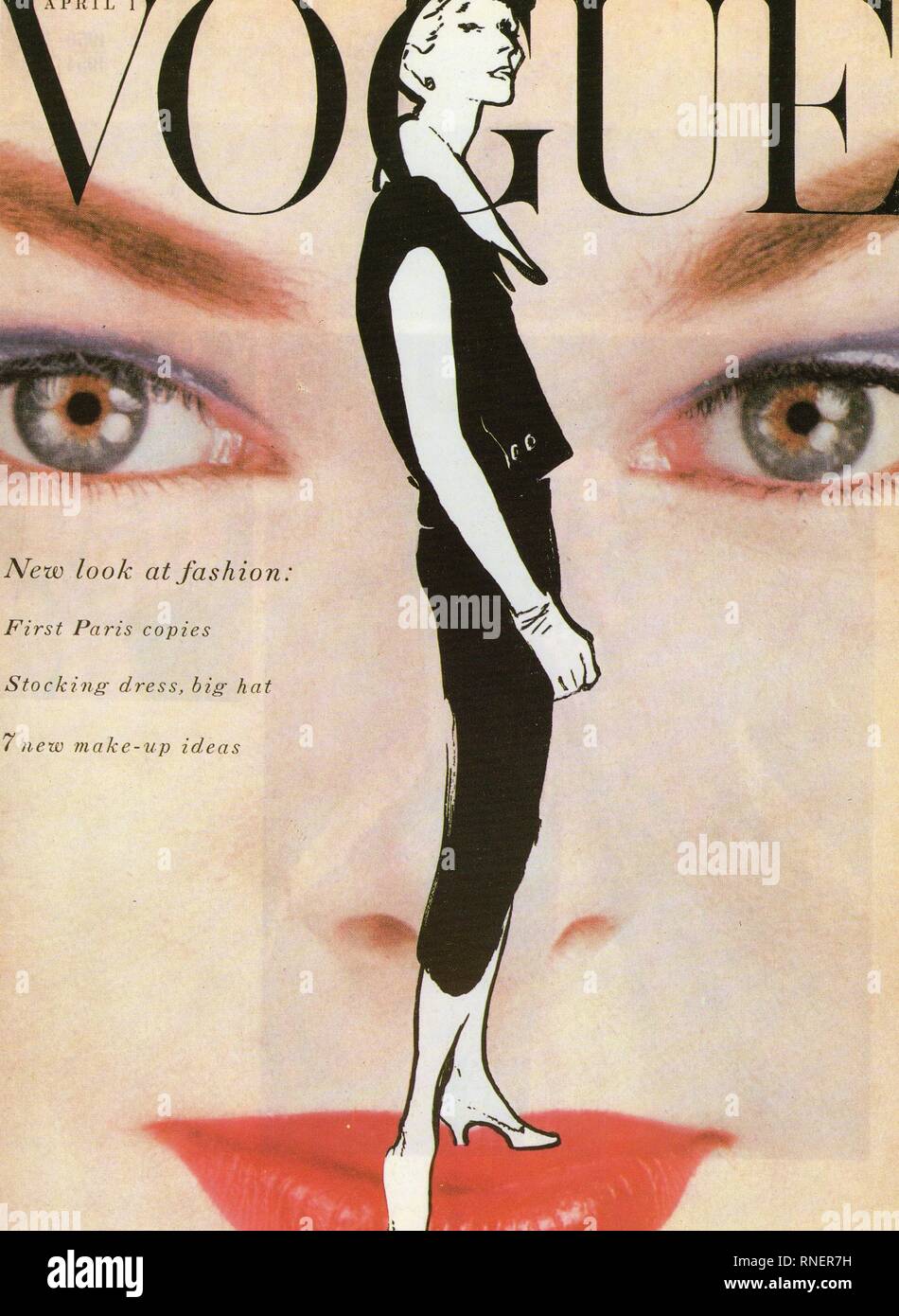 Vogue USA 1950 Magazine Cover Stock Photo - Alamy