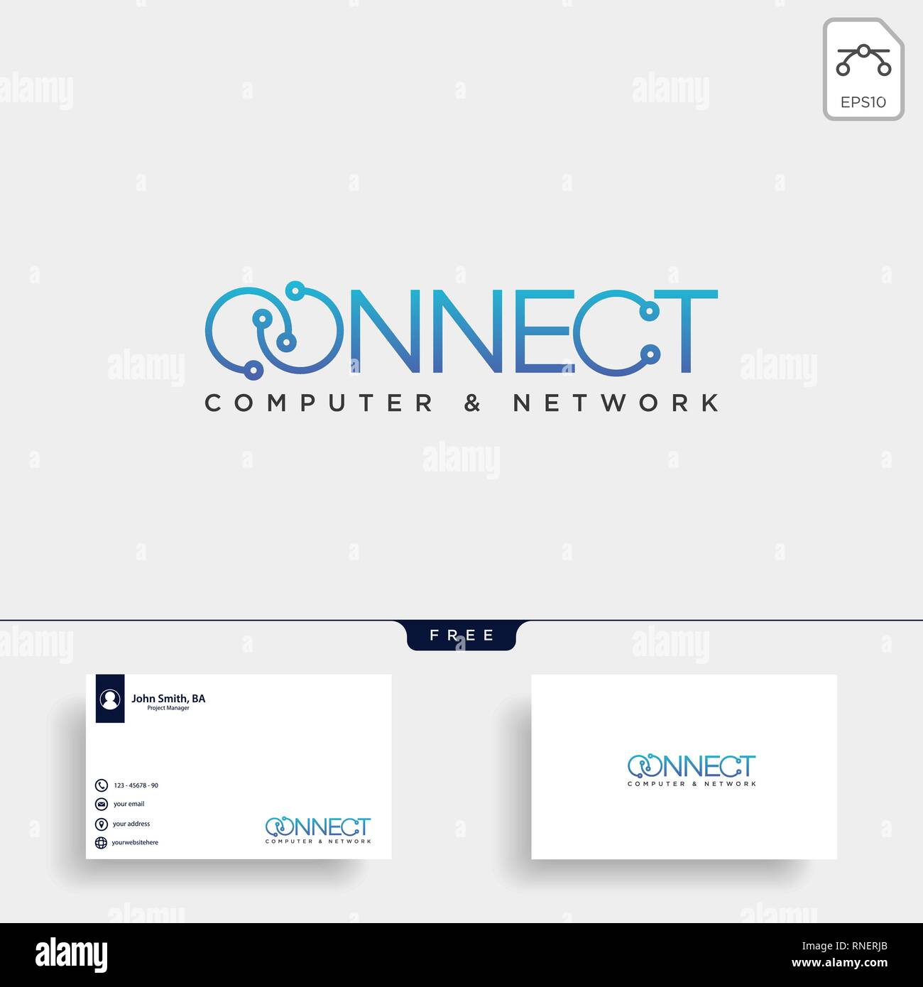Modern interconnected logo hi-res stock photography and images - Alamy