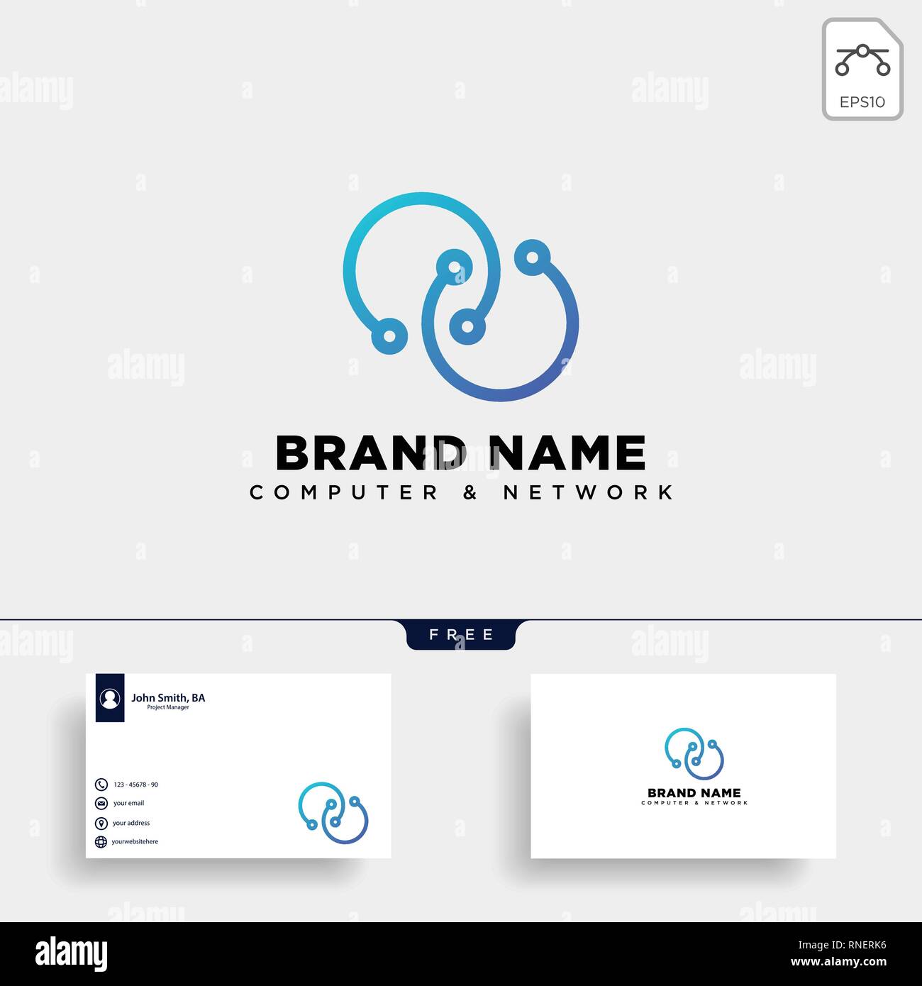 digital infinity network logo template vector illustration icon element ...