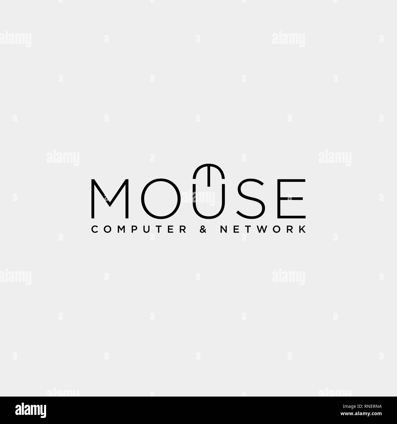 mouse typelogo text logo template vector illustration icon element ...