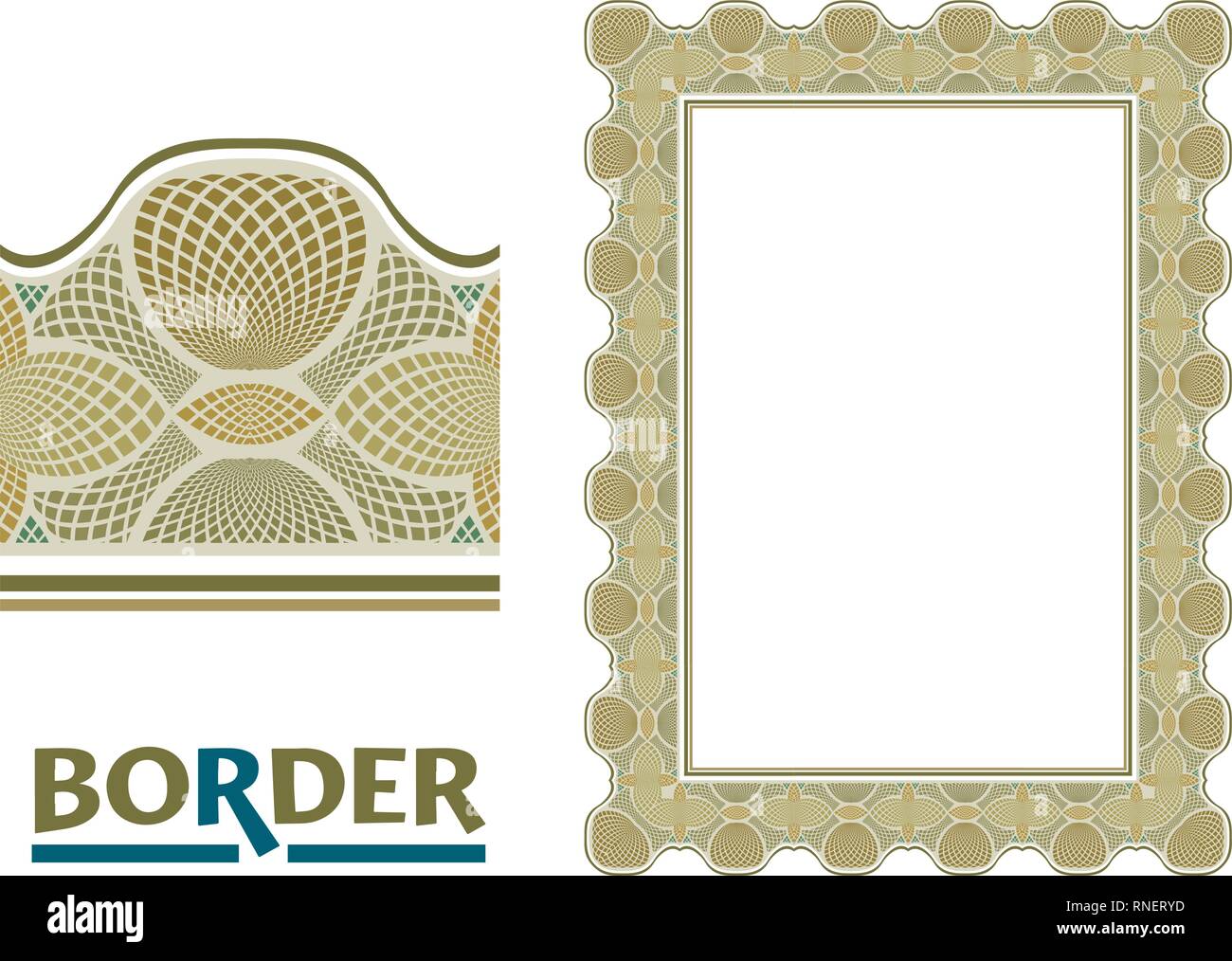 Old World Borders Vector - Tiled frame in plant leaves and flowers ...