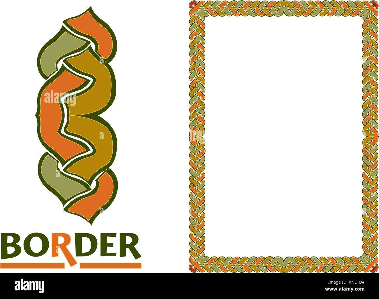 Old World Borders Vector - Tiled frame in plant leaves and flowers ...