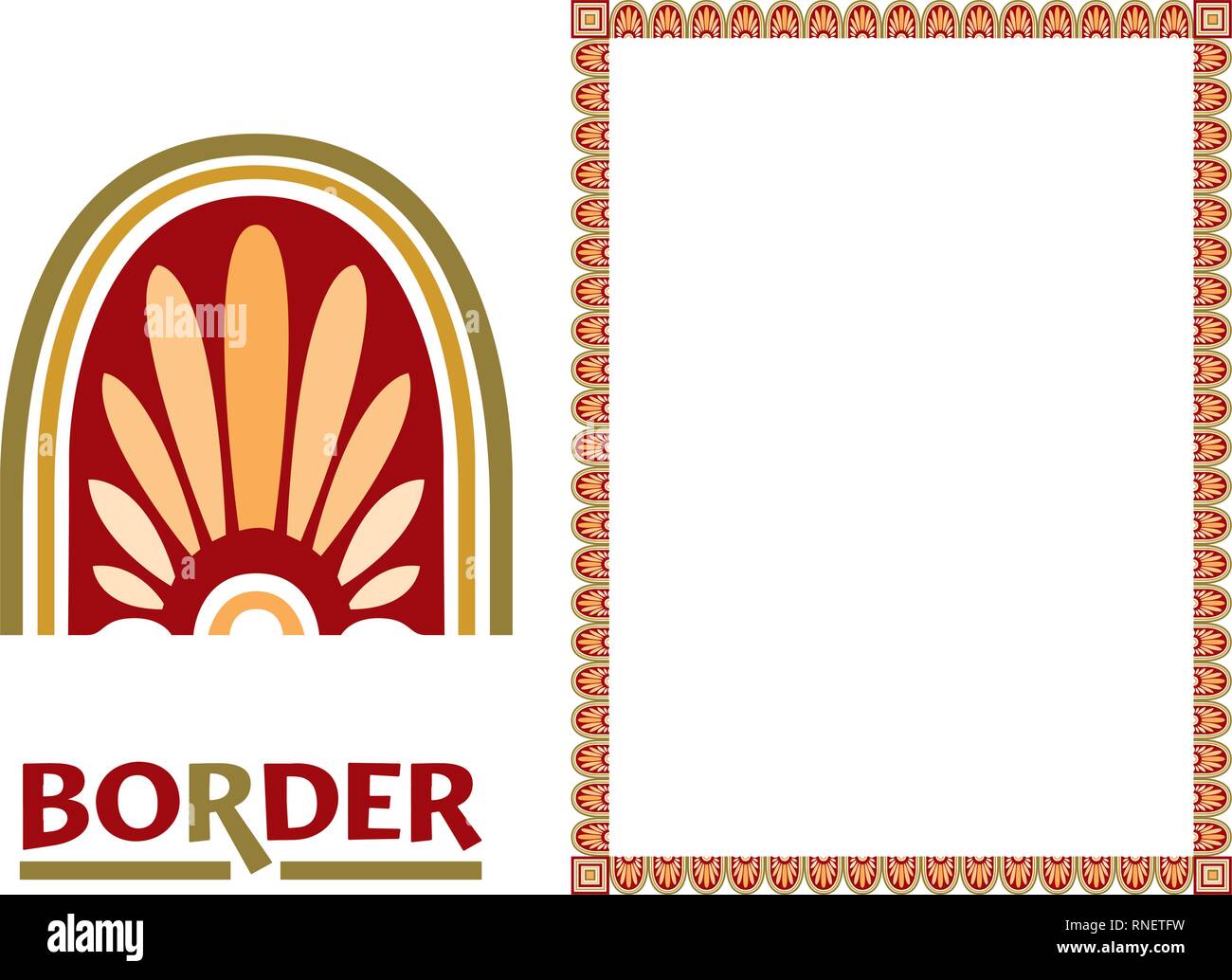 Old World Borders Vector - Tiled frame in plant leaves and flowers ...