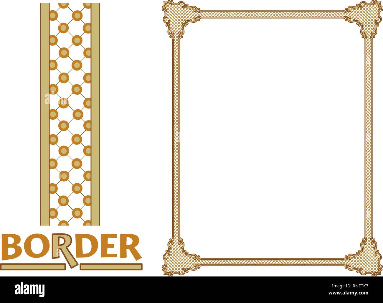 Old World Borders Vector - Tiled frame in plant leaves and flowers ...