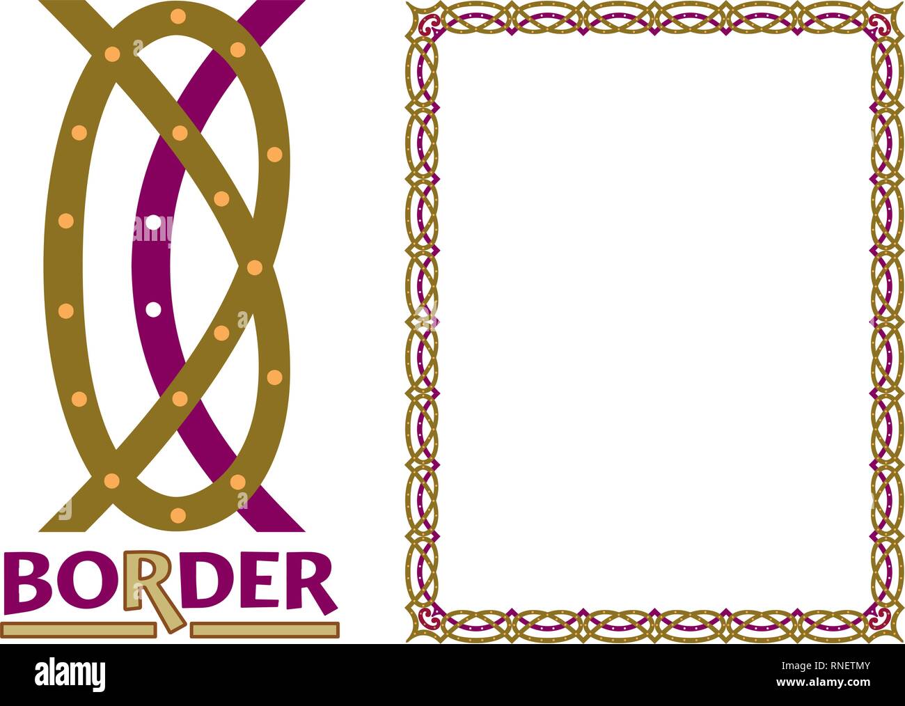 Old World Borders Vector - Tiled frame in plant leaves and flowers ...