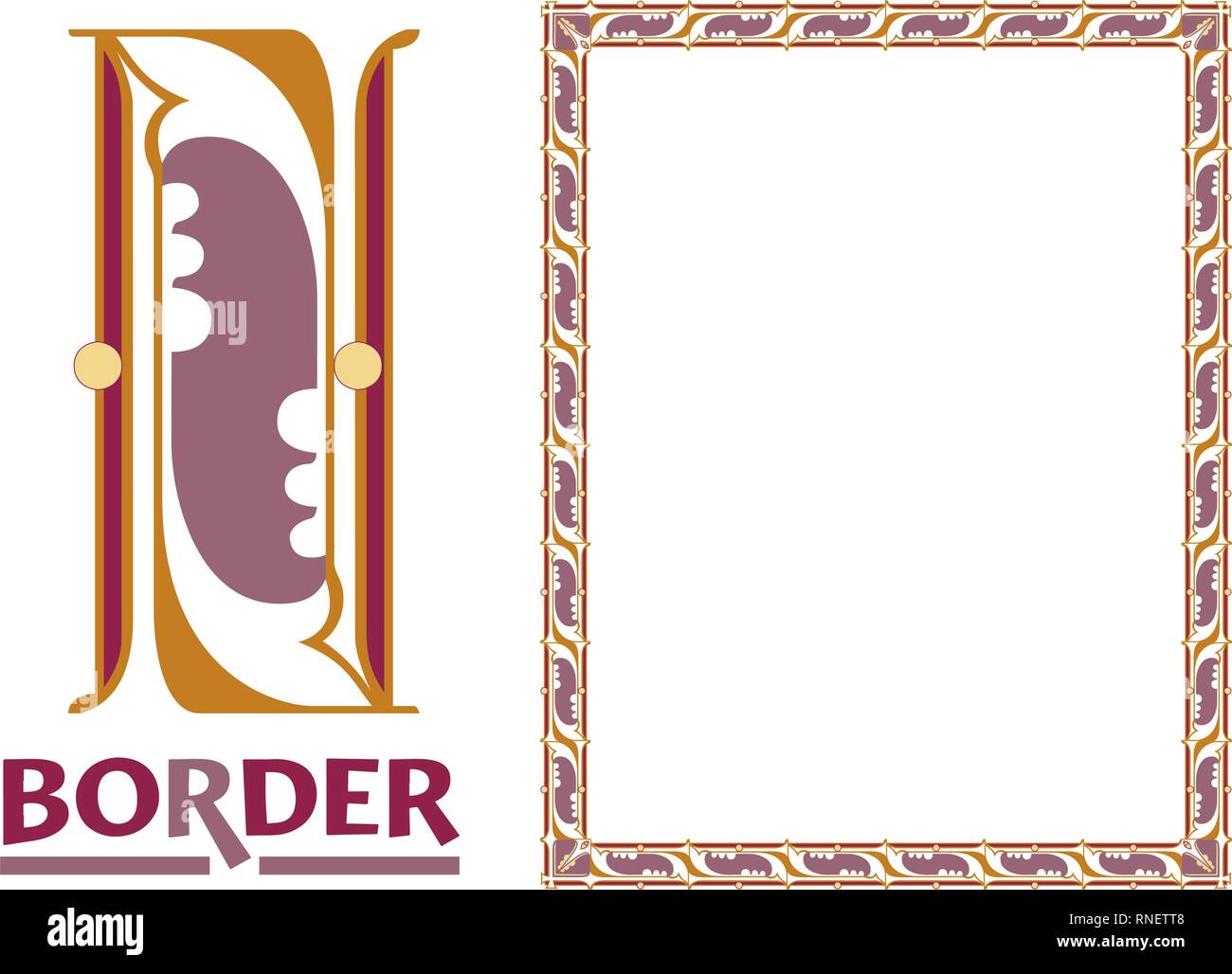 Old World Borders Vector - Tiled frame in plant leaves and flowers ...