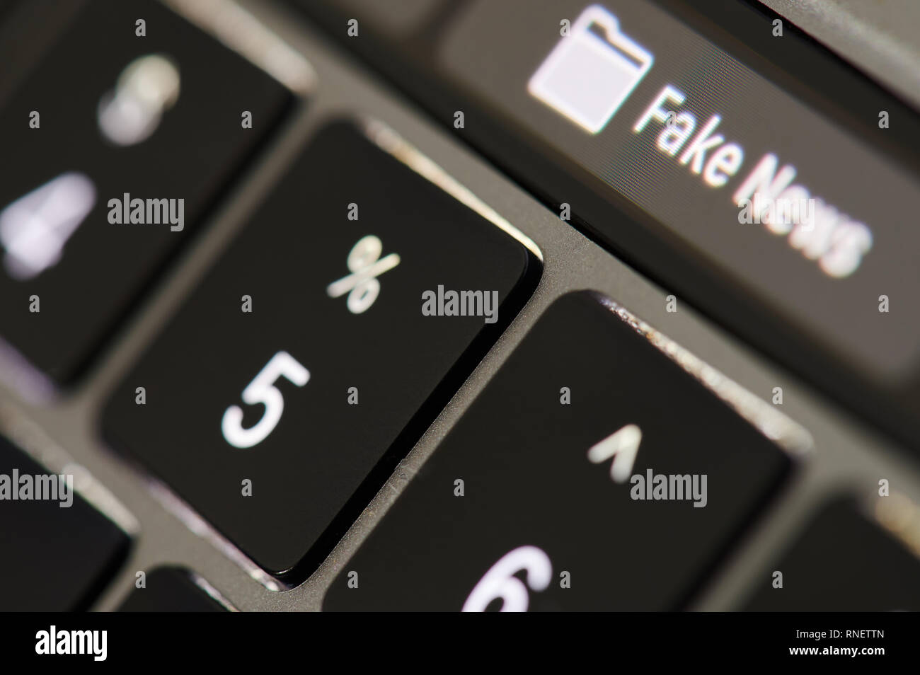 Propaganda on internet theme. Warning of fake news Stock Photo - Alamy