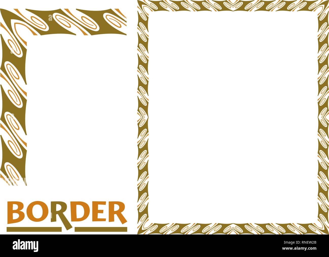 Old World Borders Vector - Tiled frame in plant leaves and flowers ...