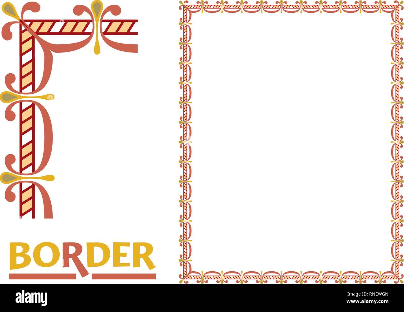 Old World Borders Vector - Tiled frame in plant leaves and flowers ...