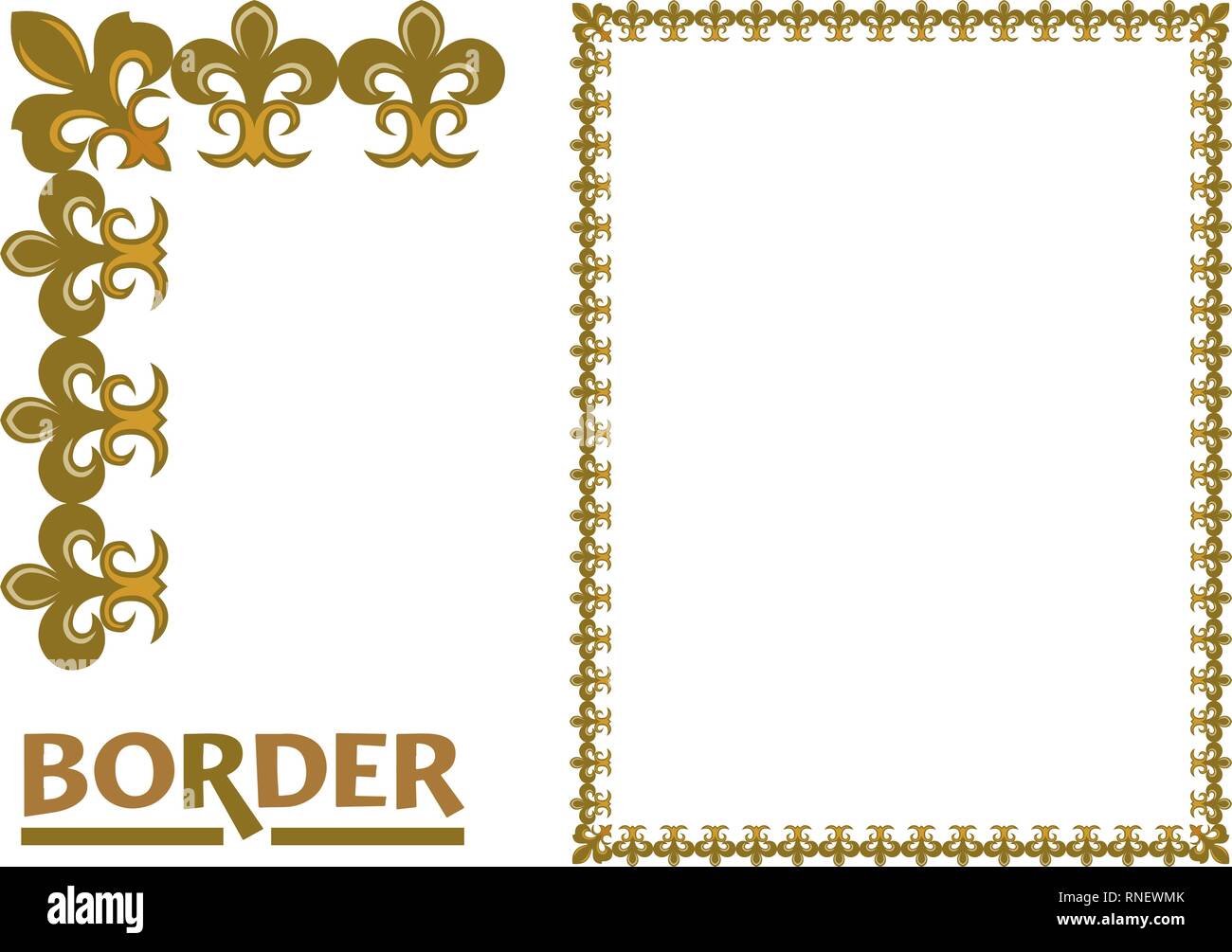 Old World Borders Vector - Tiled frame in plant leaves and flowers ...