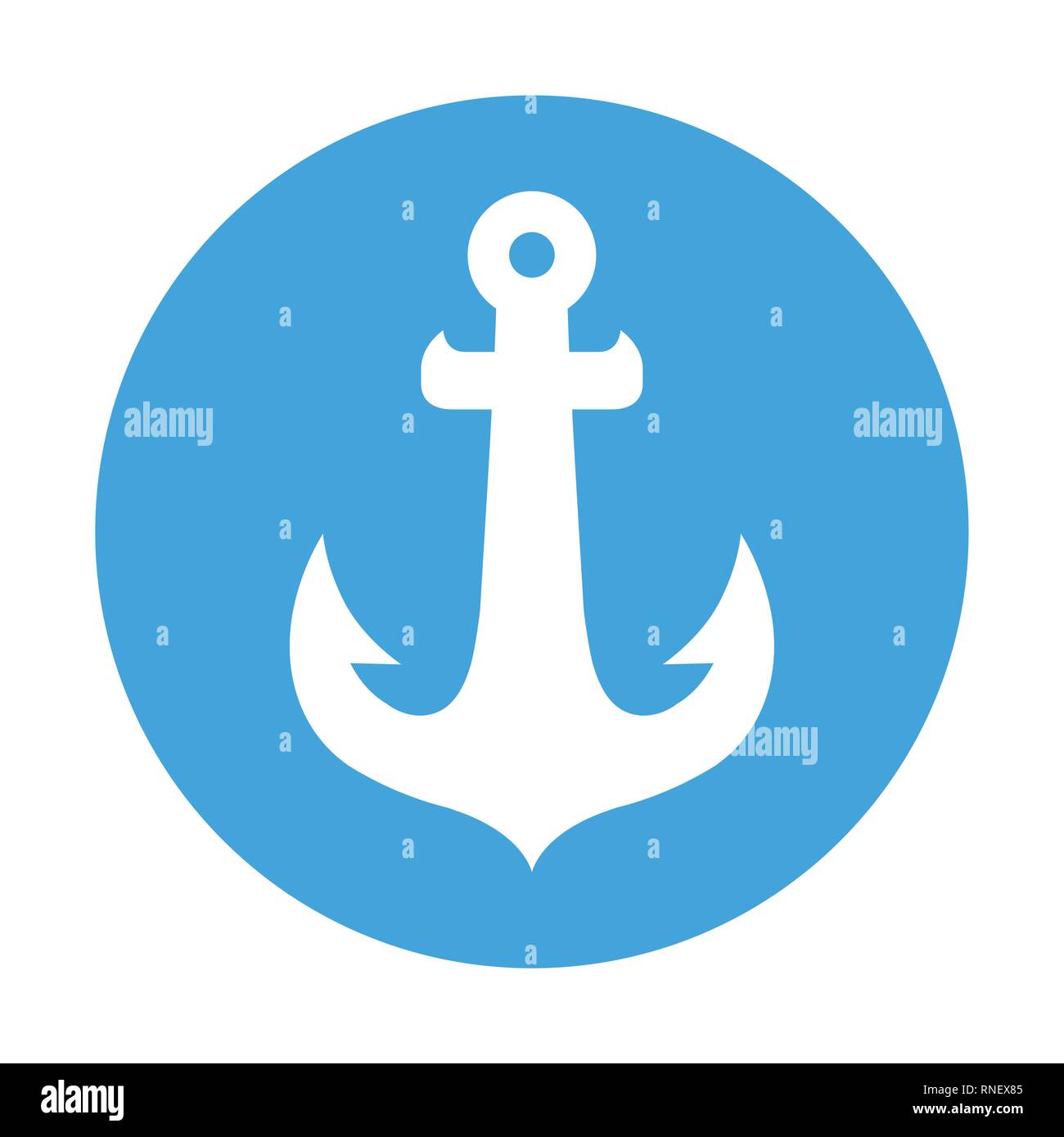 The blue anchor Cut Out Stock Images & Pictures - Alamy