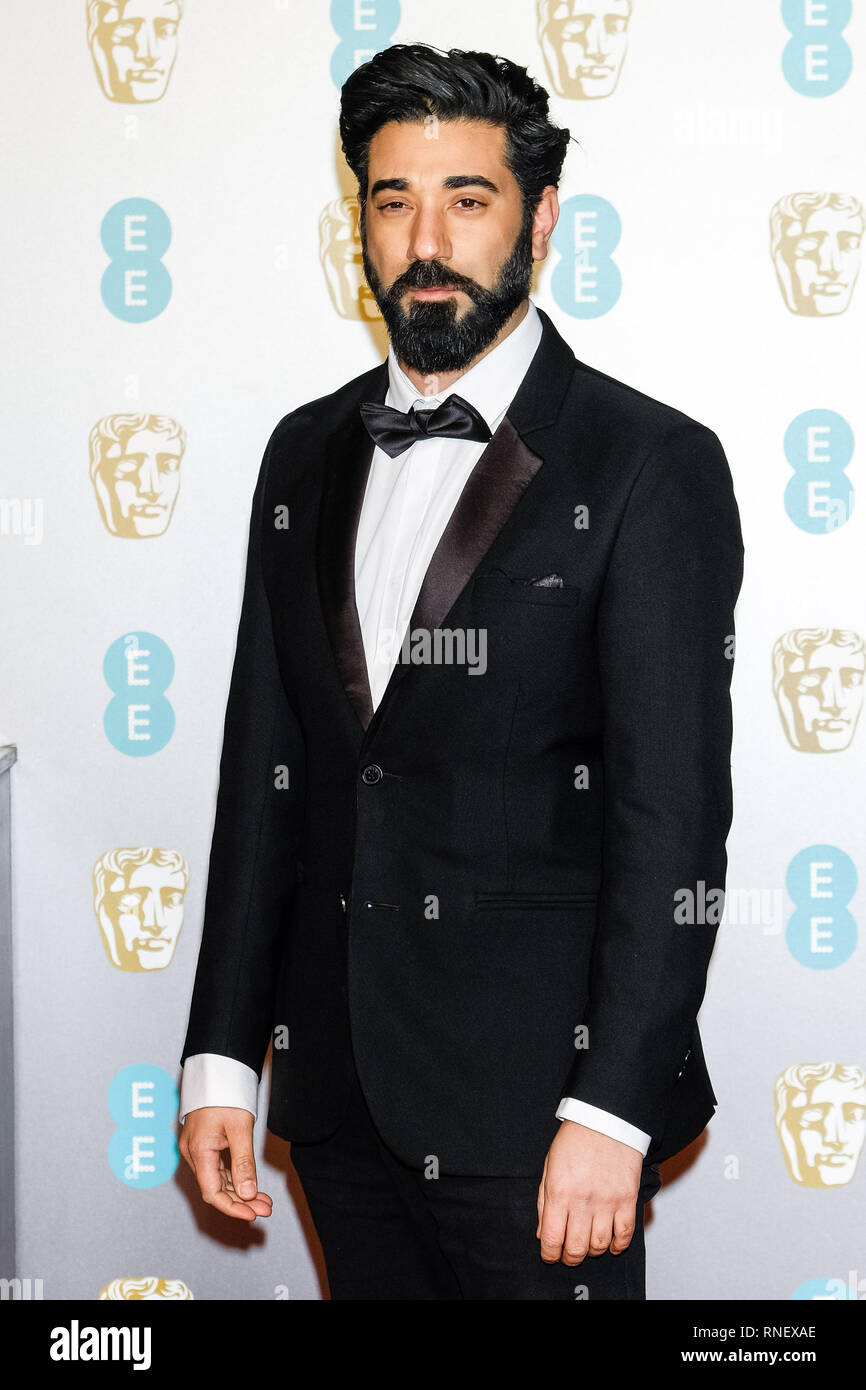 Ray Panthaki poses on the red carpet at the British Academy Film Awards ...