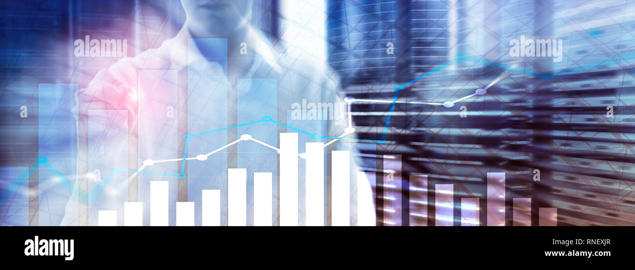 Financial growth graph. Sales increase, marketing strategy concept ...