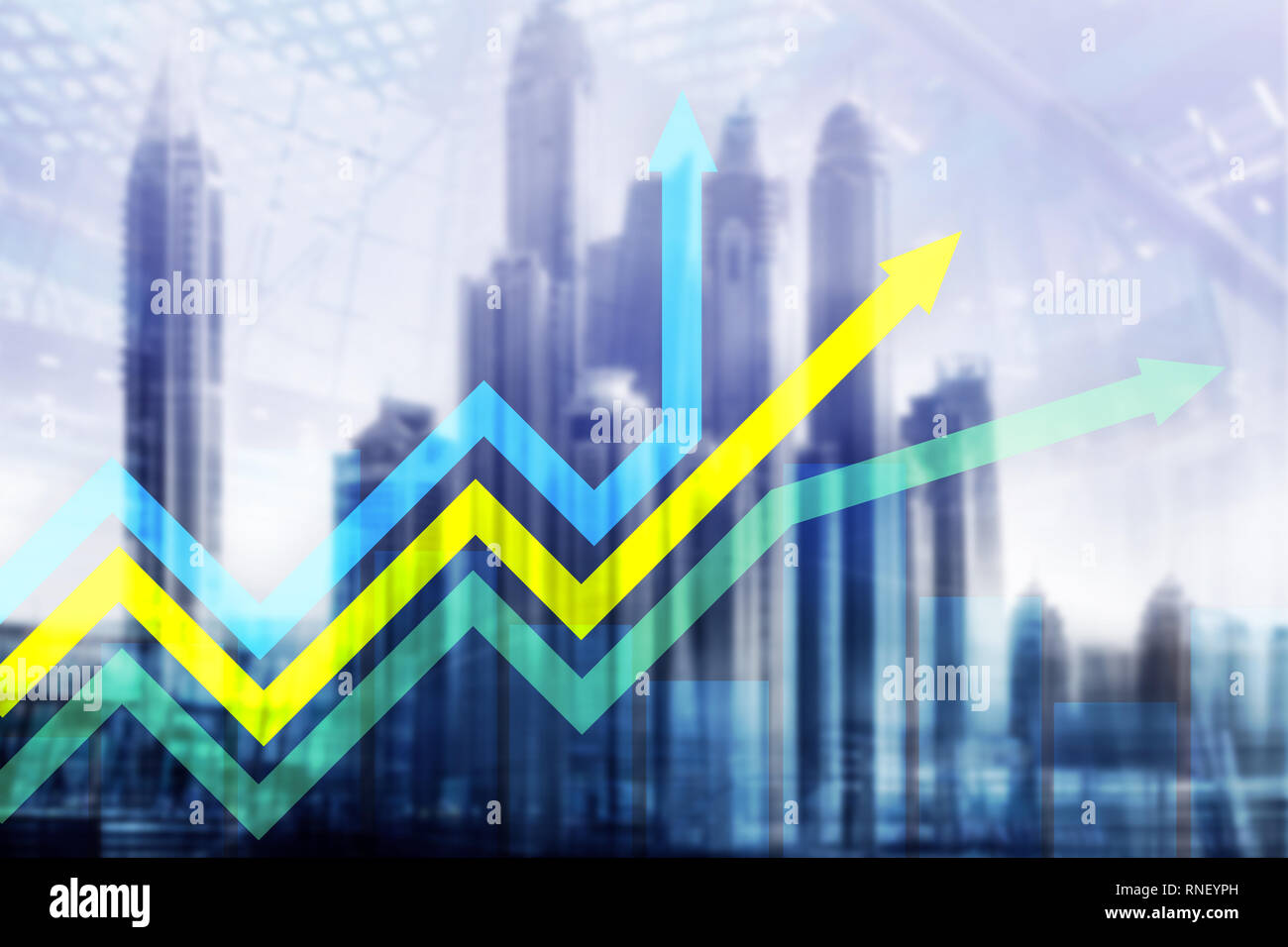 Financial growth arrows graph. Investment and trading concept Stock ...