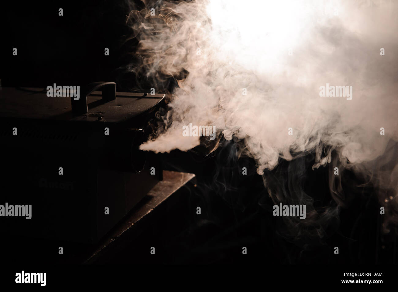 lights in smoke, studio lights shining through the smoke Stock Photo ...