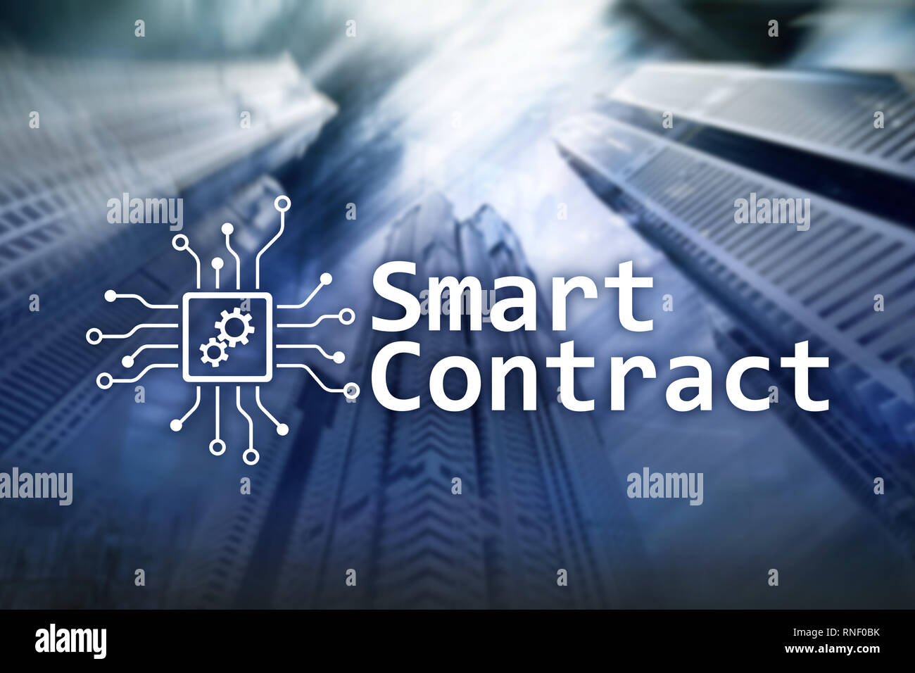 Smart contract, blockchain technology in business, finance hi-tech ...