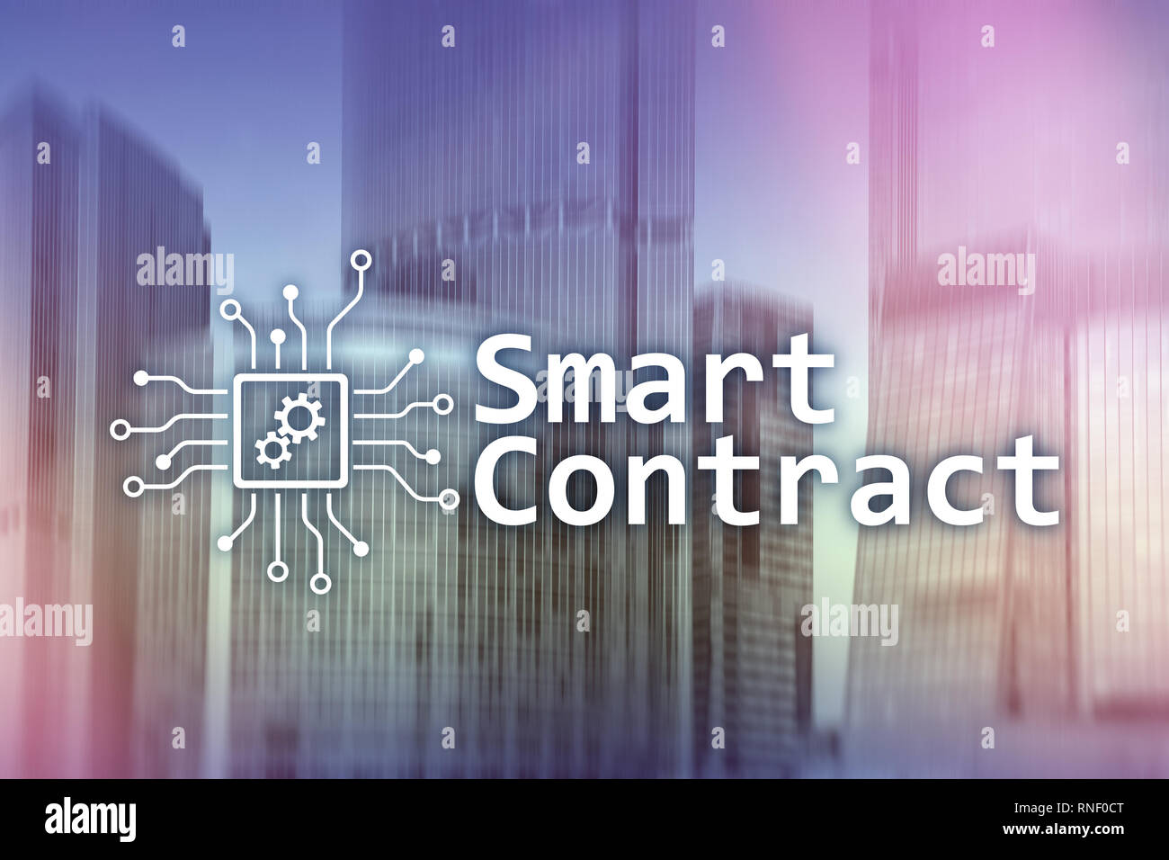 Smart contract, blockchain technology in business, finance hi-tech ...