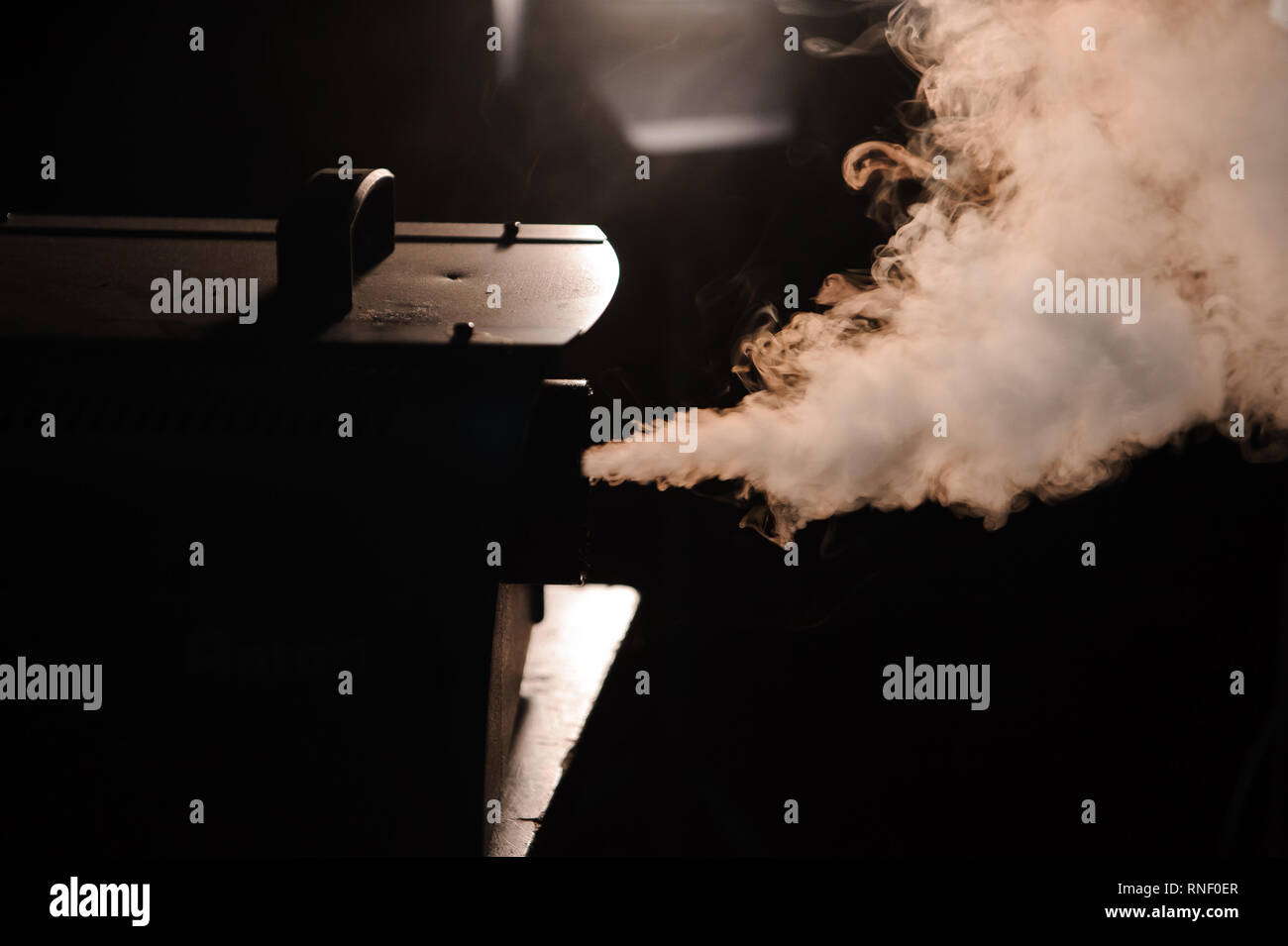 lights in smoke, studio lights shining through the smoke Stock Photo ...