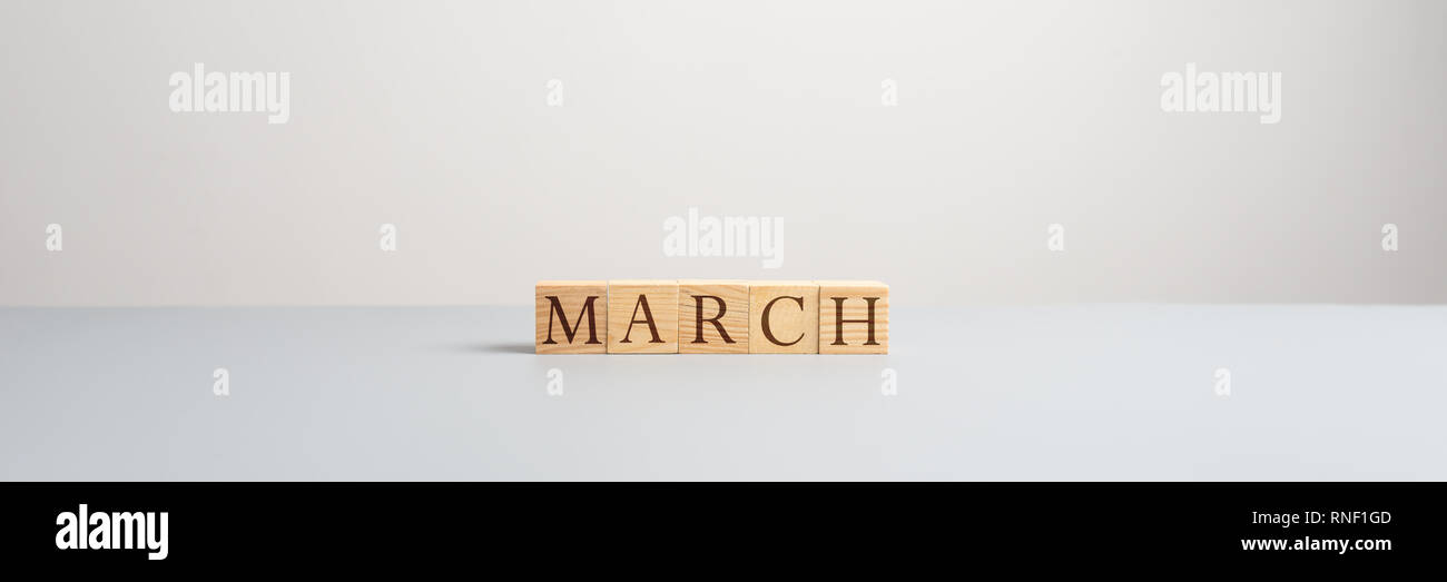March month banner word hi-res stock photography and images - Alamy