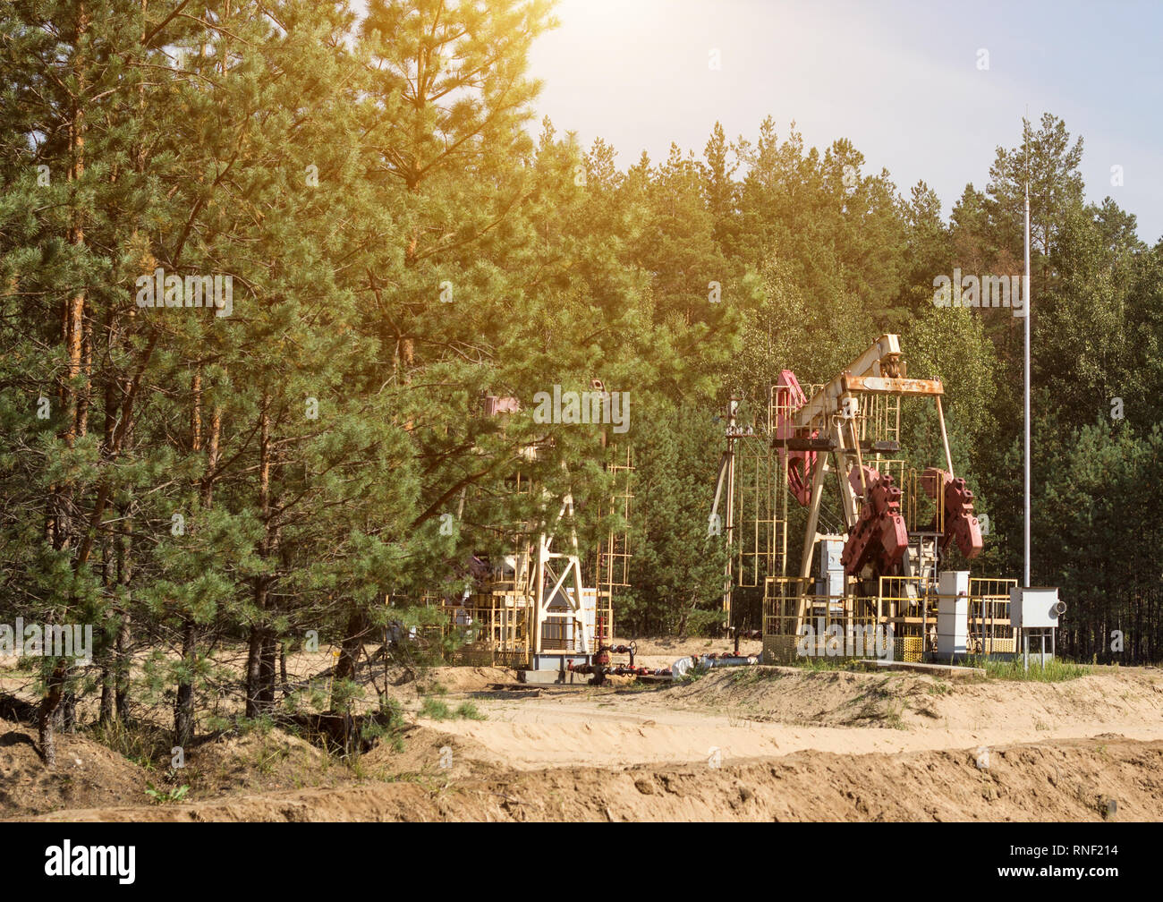 Oil well for the production of oil and gasoline and gas on the ...