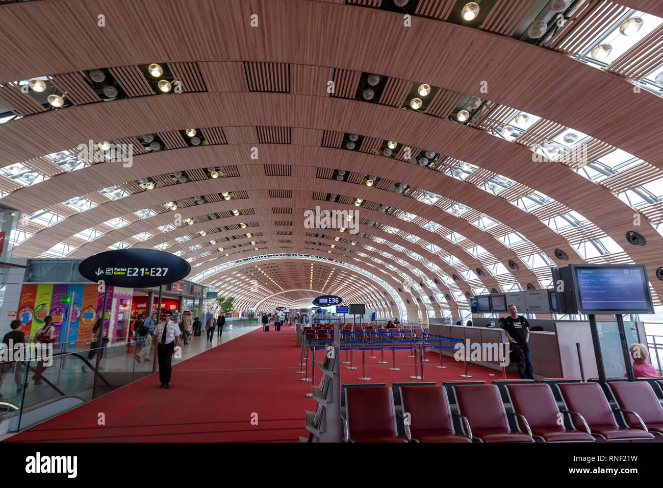 Paris Charles de Gaulle airport, Terminal 2E, France. Terminal ...