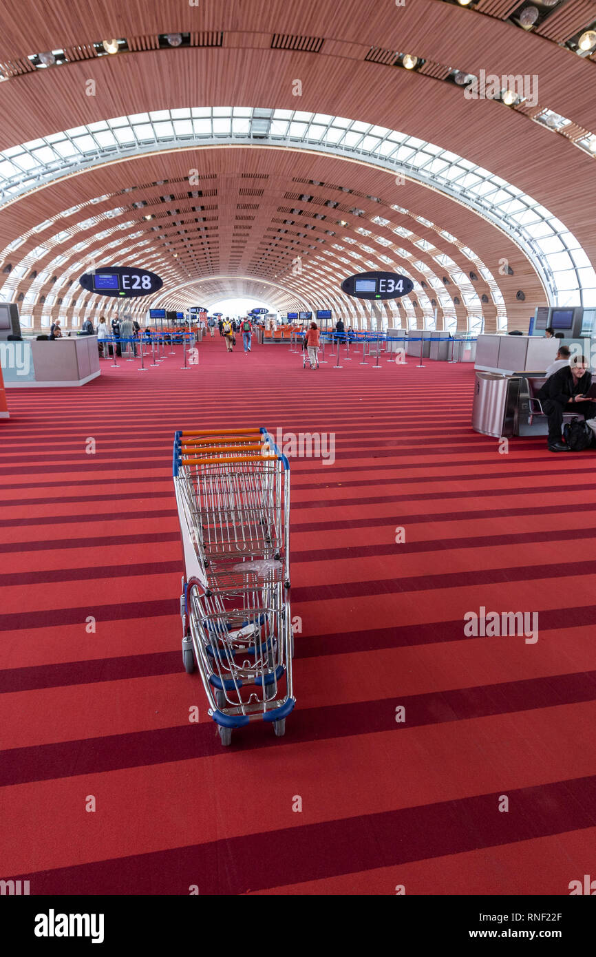 Paris Charles de Gaulle airport, Terminal 2E, France. Terminal ...