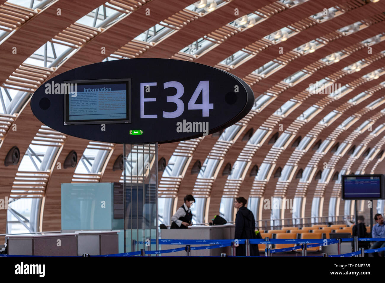 Paris Charles de Gaulle airport, Terminal 2E, France. Terminal ...