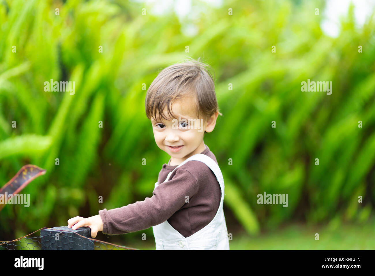 Boy enjoying outdoors hi-res stock photography and images - Alamy
