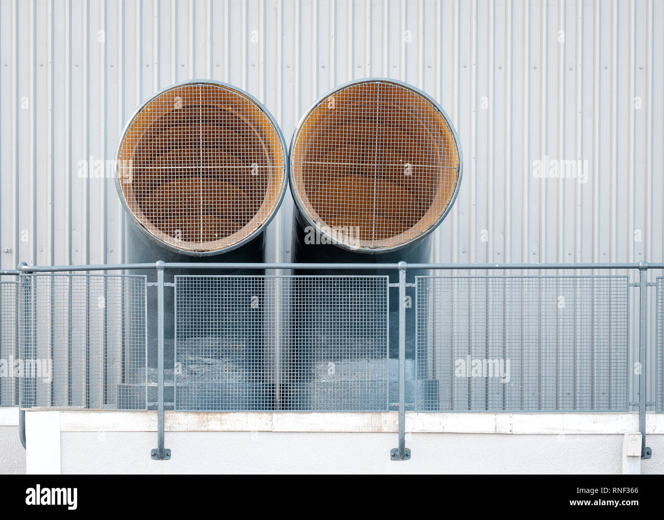 Air extraction vents on the side of the Pavilion Theatre in Rhyl ...