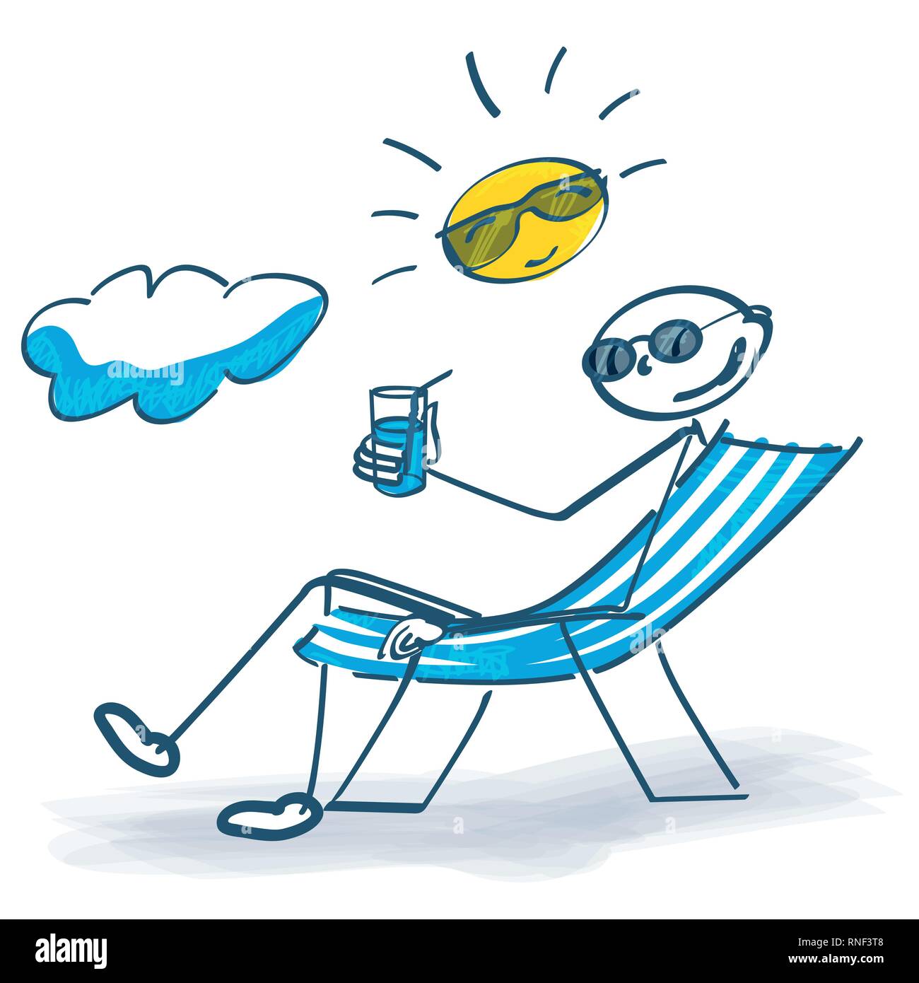 Stick figure relaxing hi-res stock photography and images - Alamy