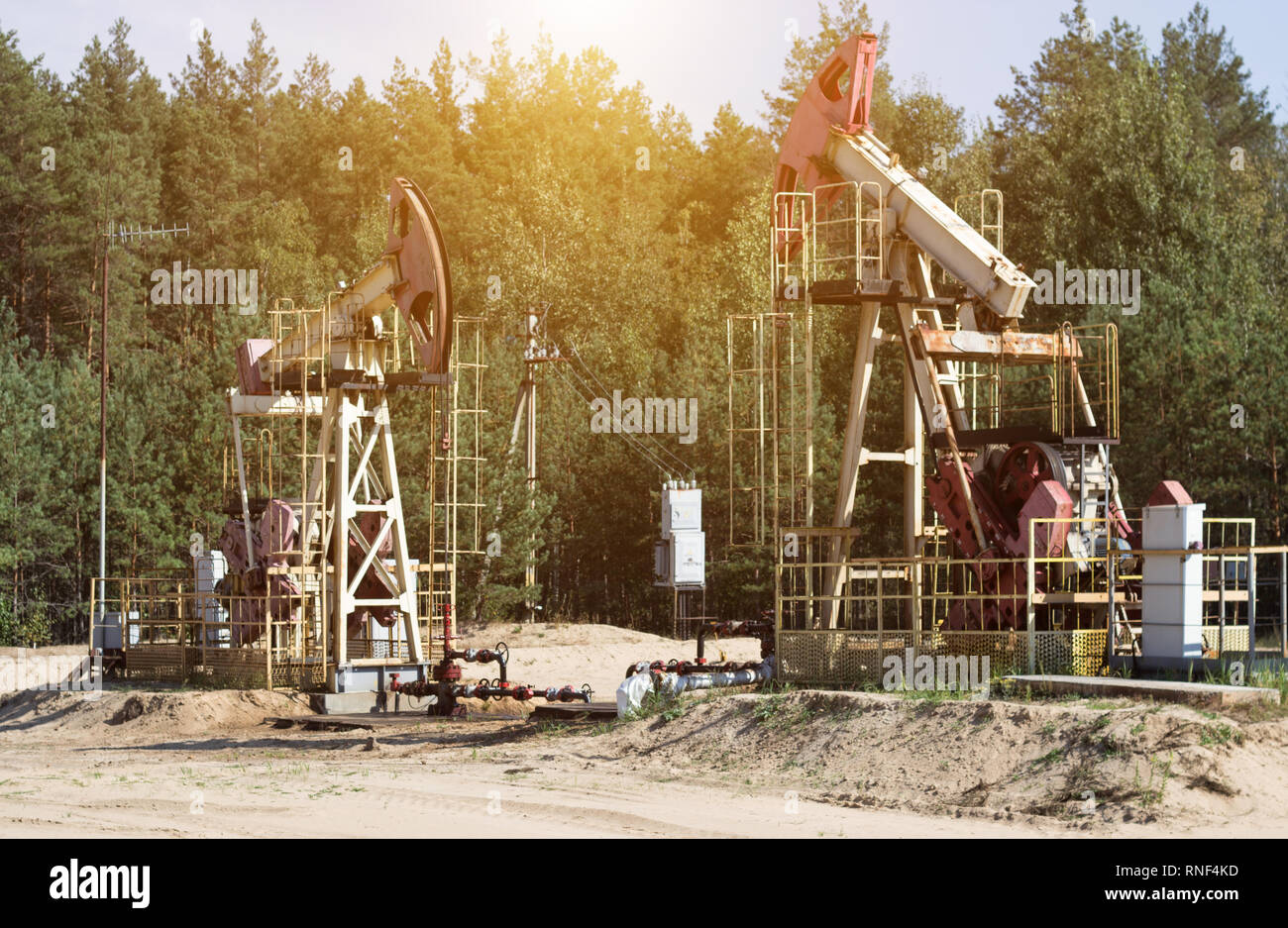 Oil well for the production of oil and gasoline and gas on the ...