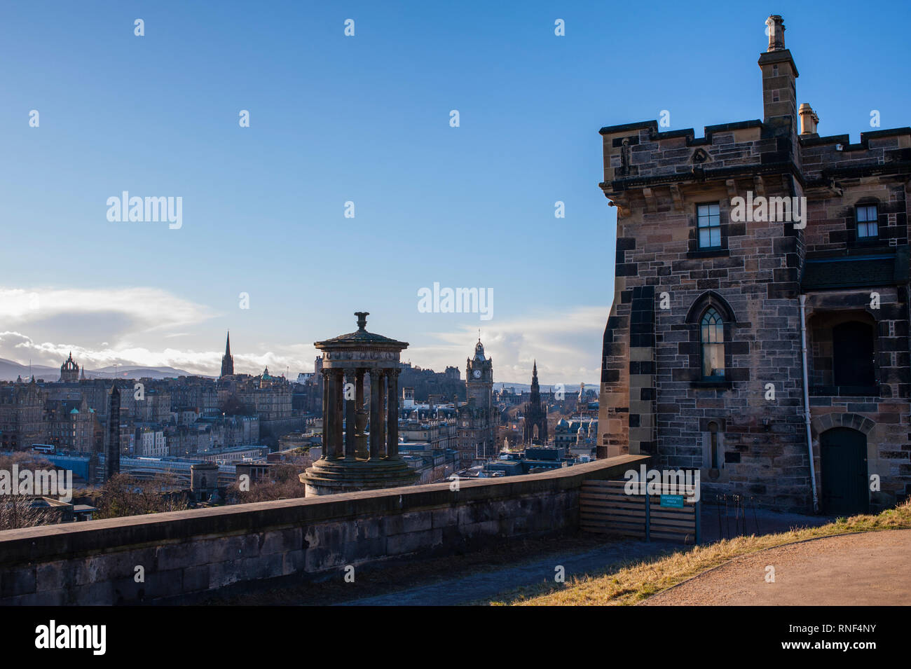 View of Observatory house in Calton Hill. Edinburgh. Scotland Stock ...