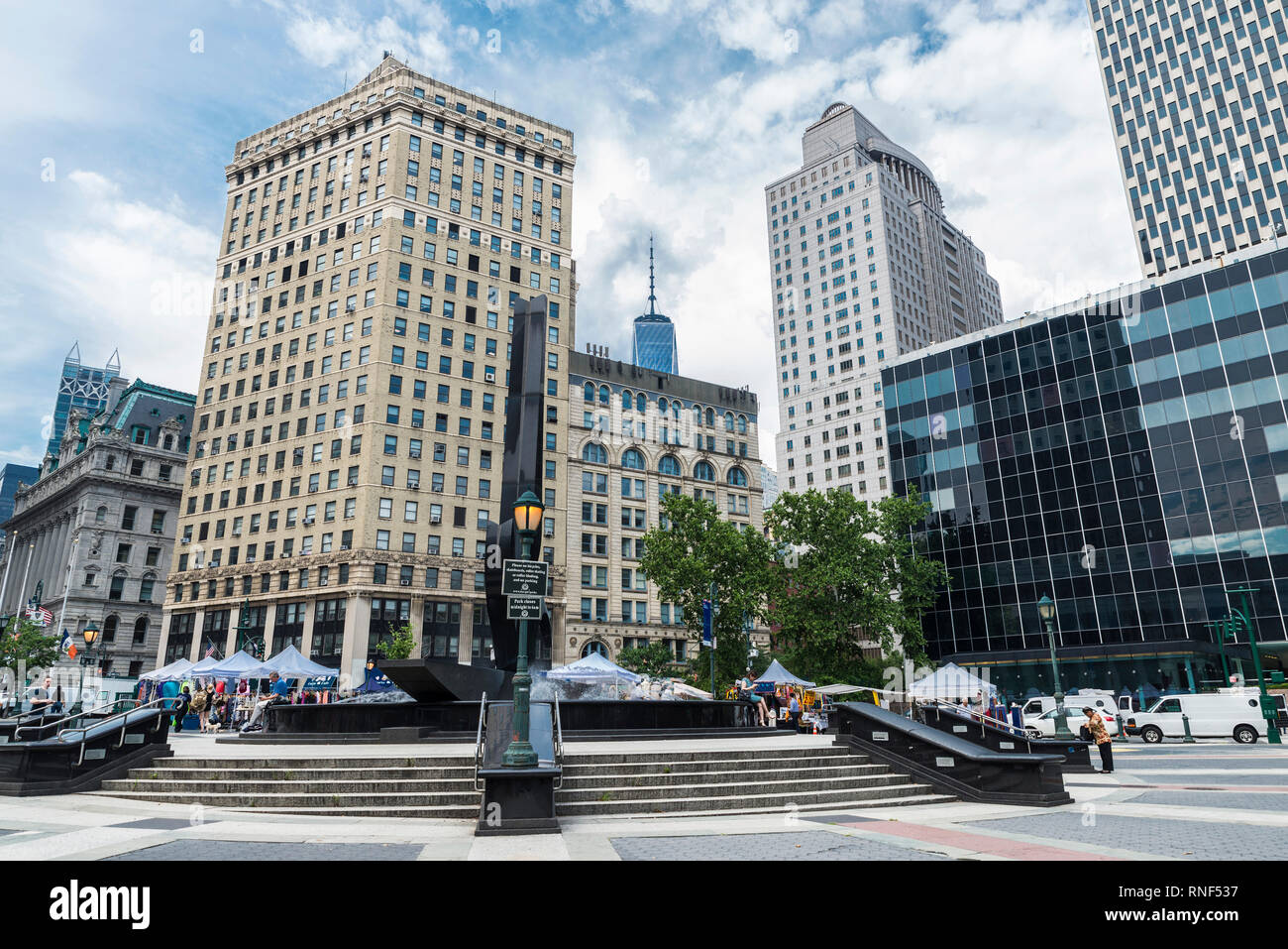 New York City, USA - July 27, 2018: Monument called Triumph of the ...
