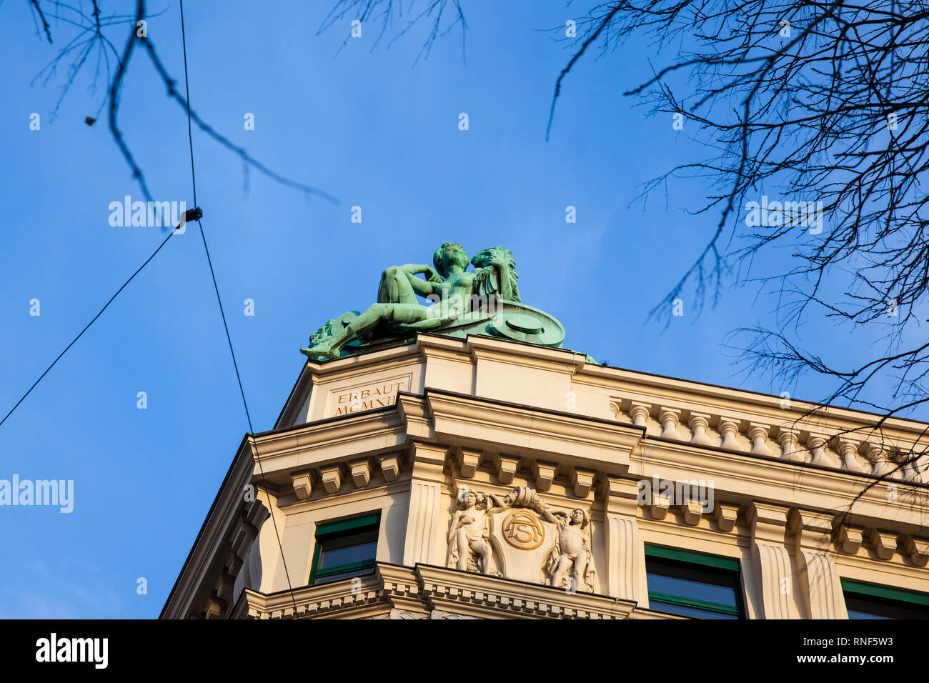 Details of the beautiful architecture of the antique buildings at ...