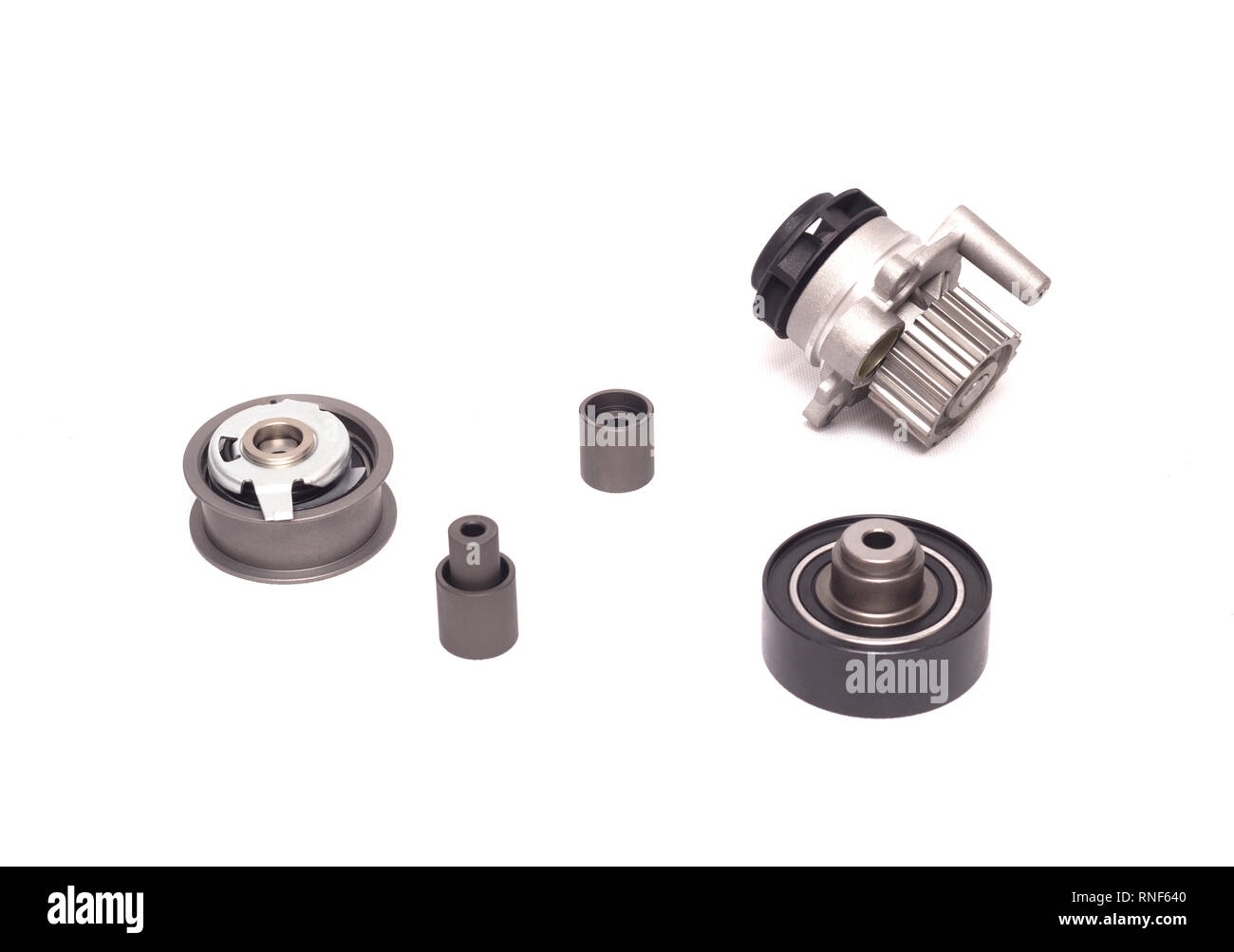 Set of rollers of the automobile engine timing system and the cooling ...