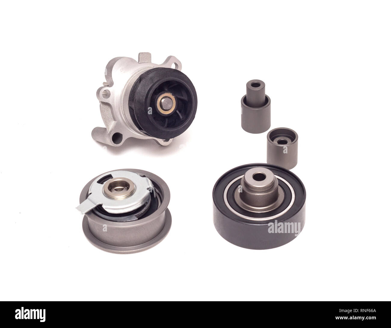 Set of rollers of the automobile engine timing system and the cooling ...