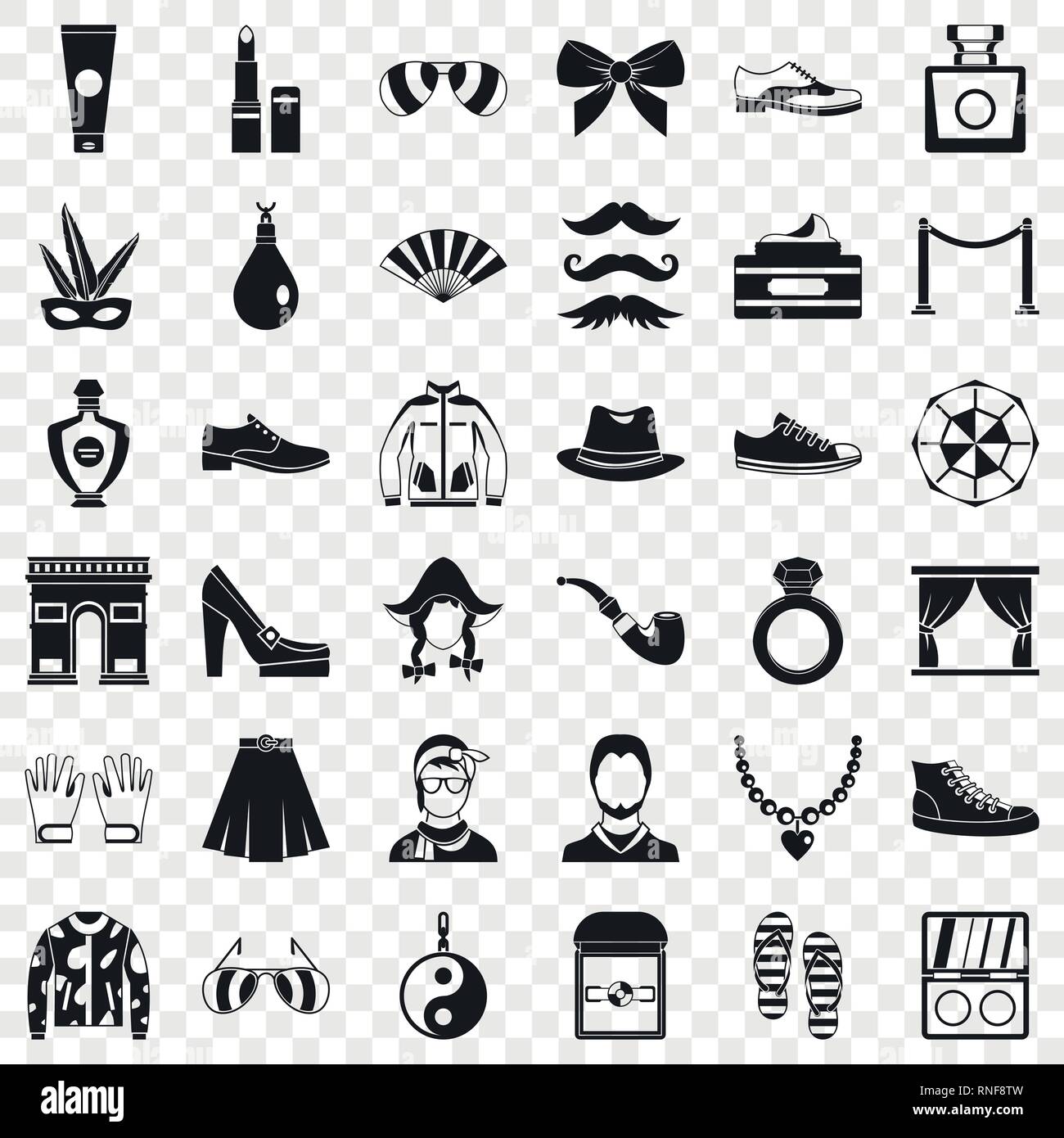 Fashion life icons set, simple style Stock Vector Image & Art - Alamy