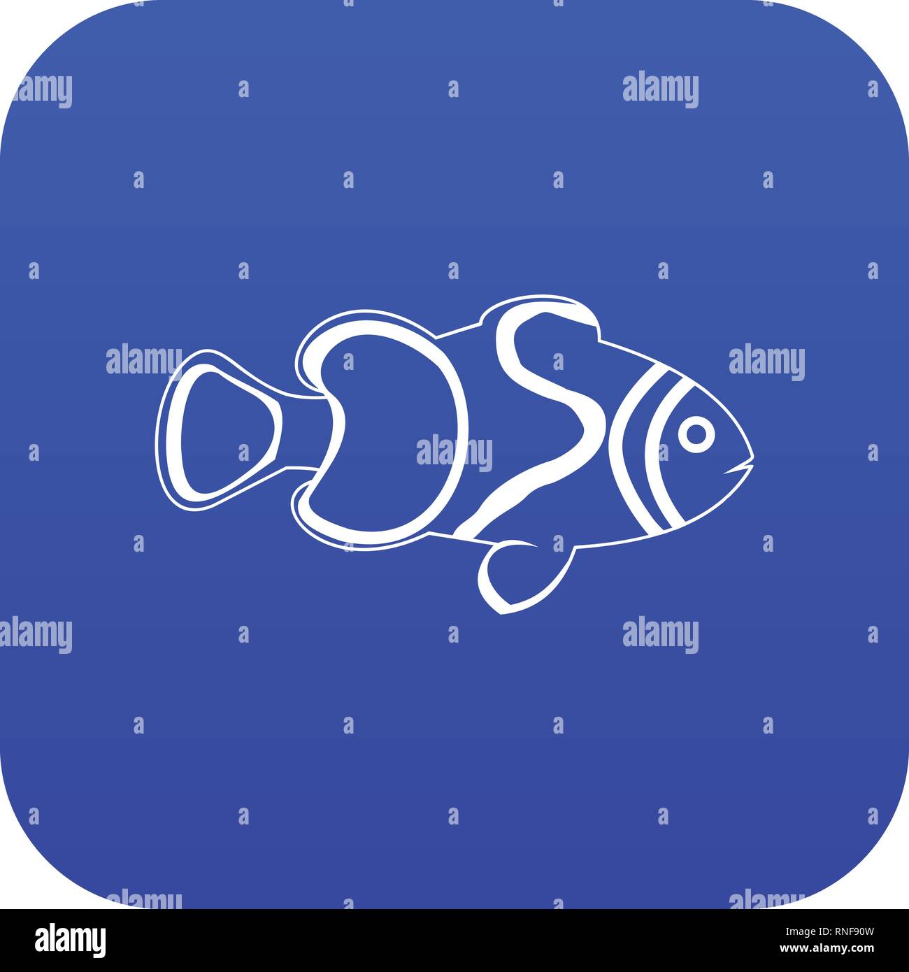 Fish icon digital blue Stock Vector Image & Art - Alamy
