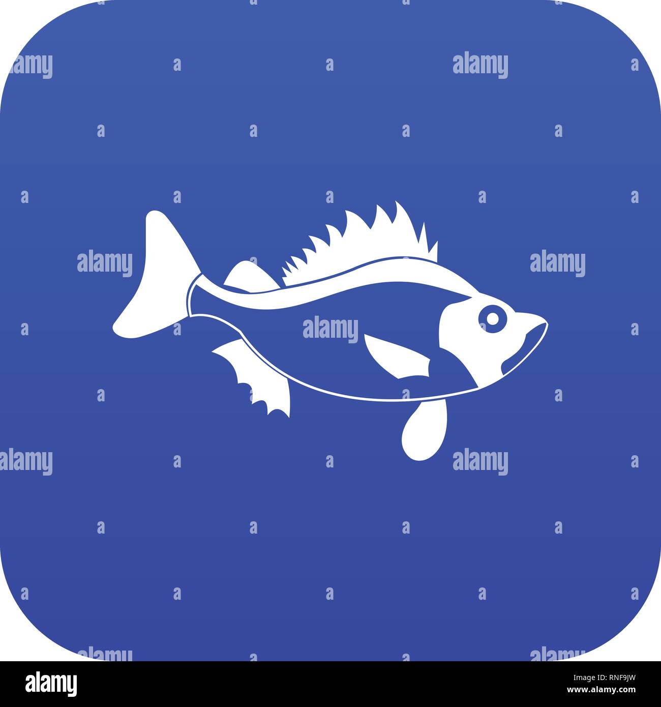 Fish icon digital blue Stock Vector Image & Art - Alamy