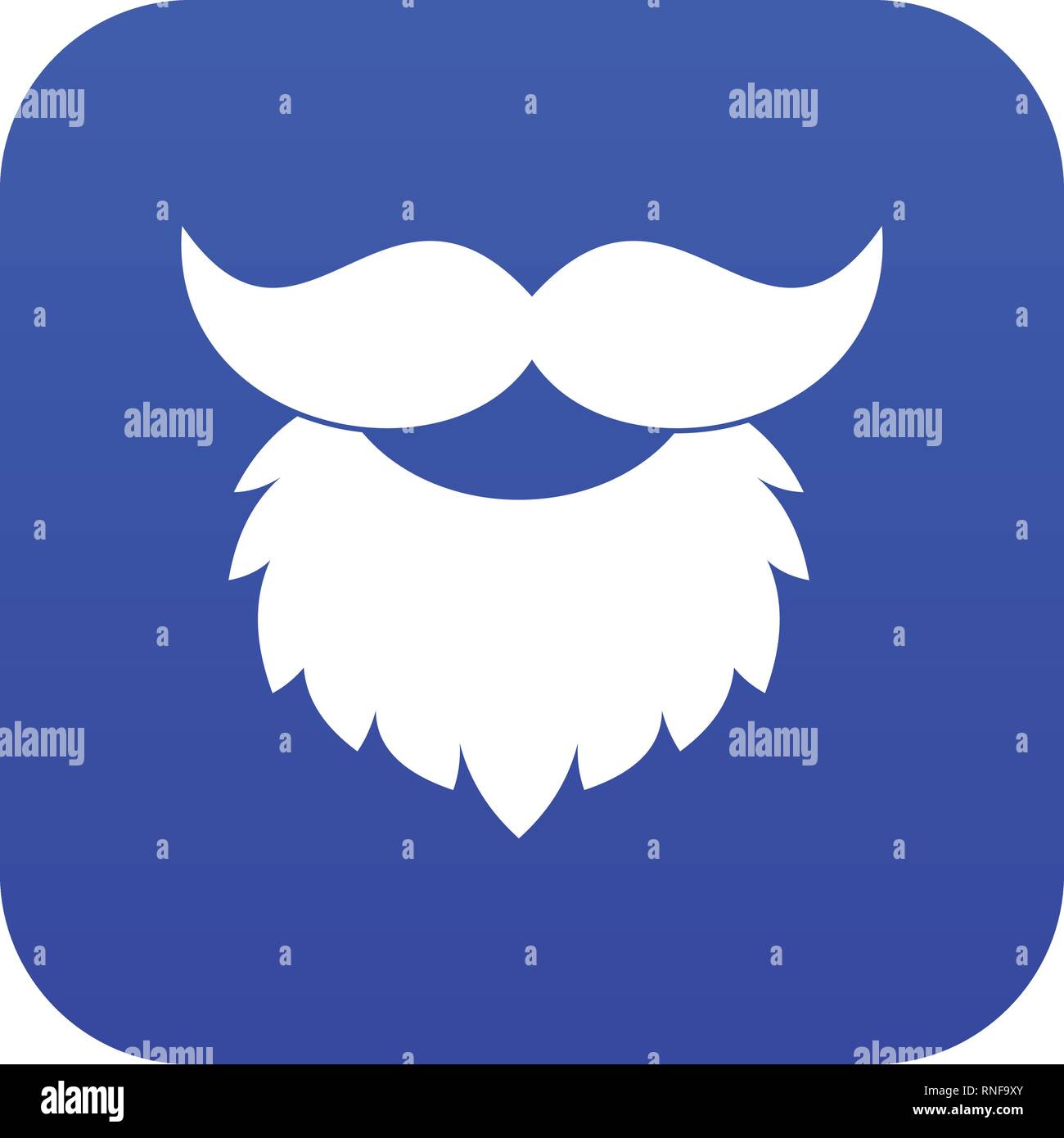 Beard and mustache icon digital blue Stock Vector Image & Art - Alamy