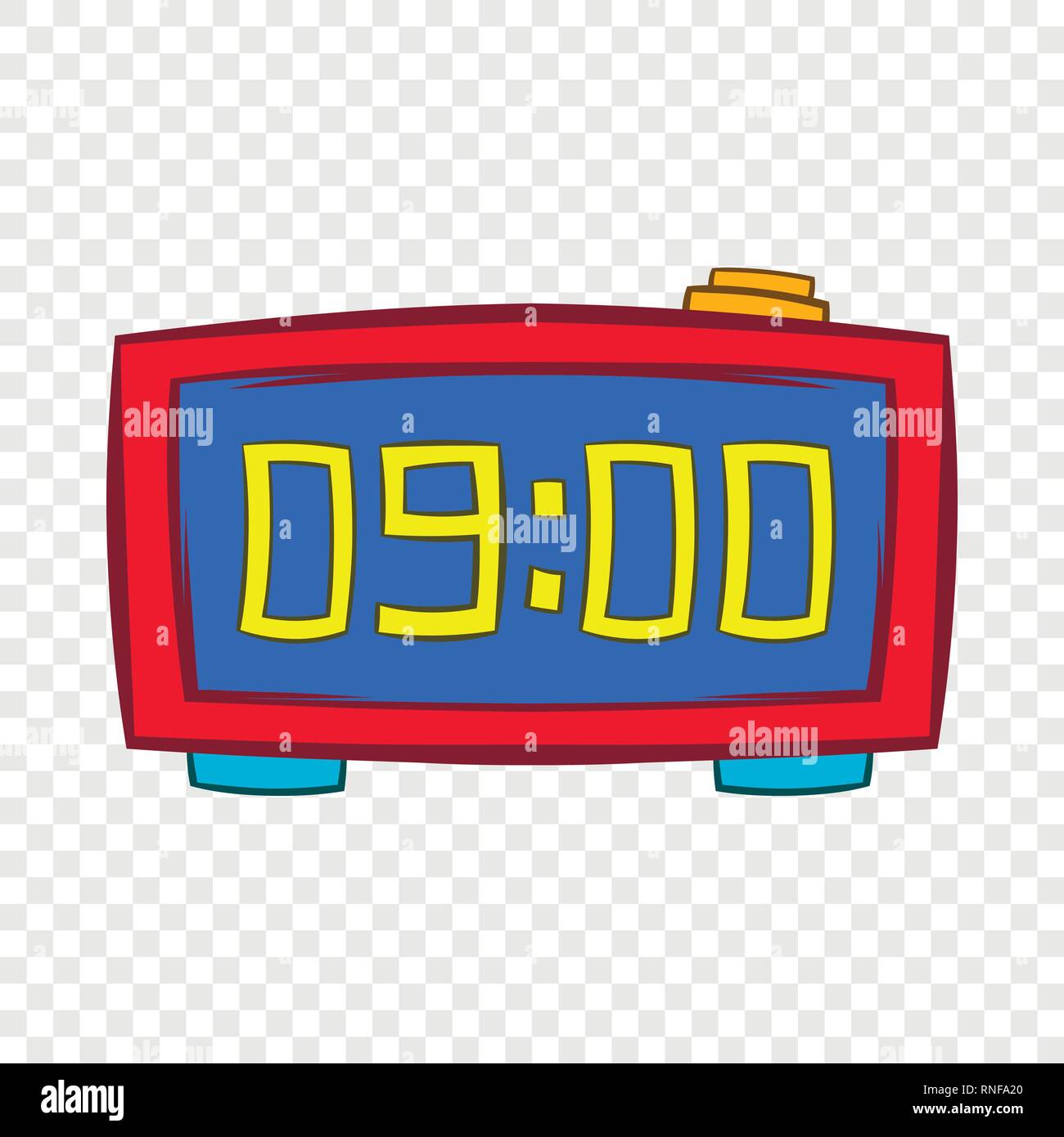 Digital table clock icon, cartoon style Stock Vector Image & Art - Alamy