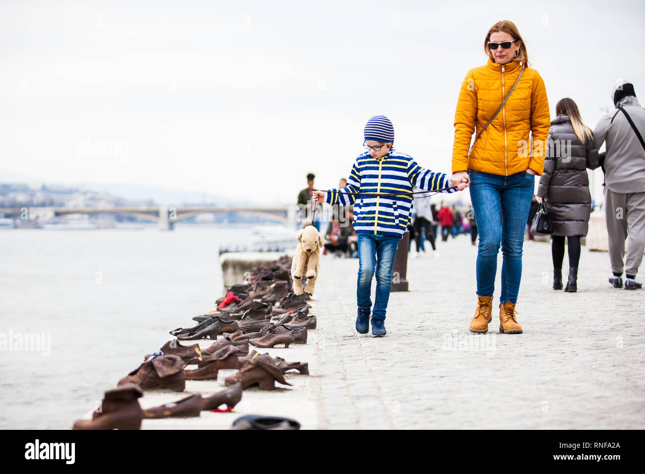 The Shoes on the Danube Bank a memorial in Budapest conceived by film ...